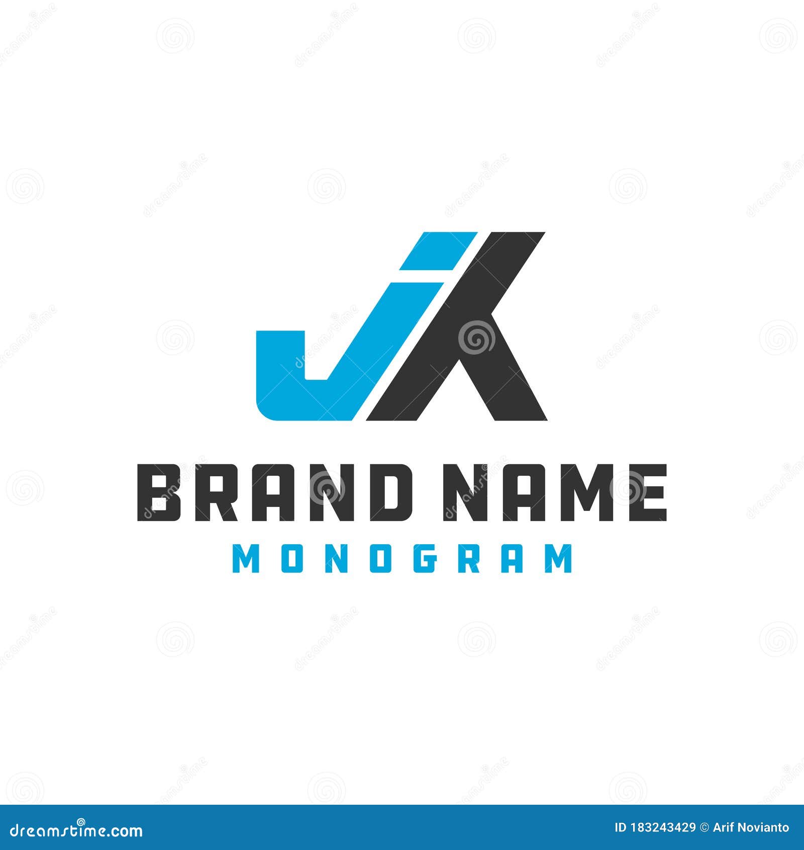 Monogram Logo Design Letter JK Stock Vector - Illustration of feminine ...