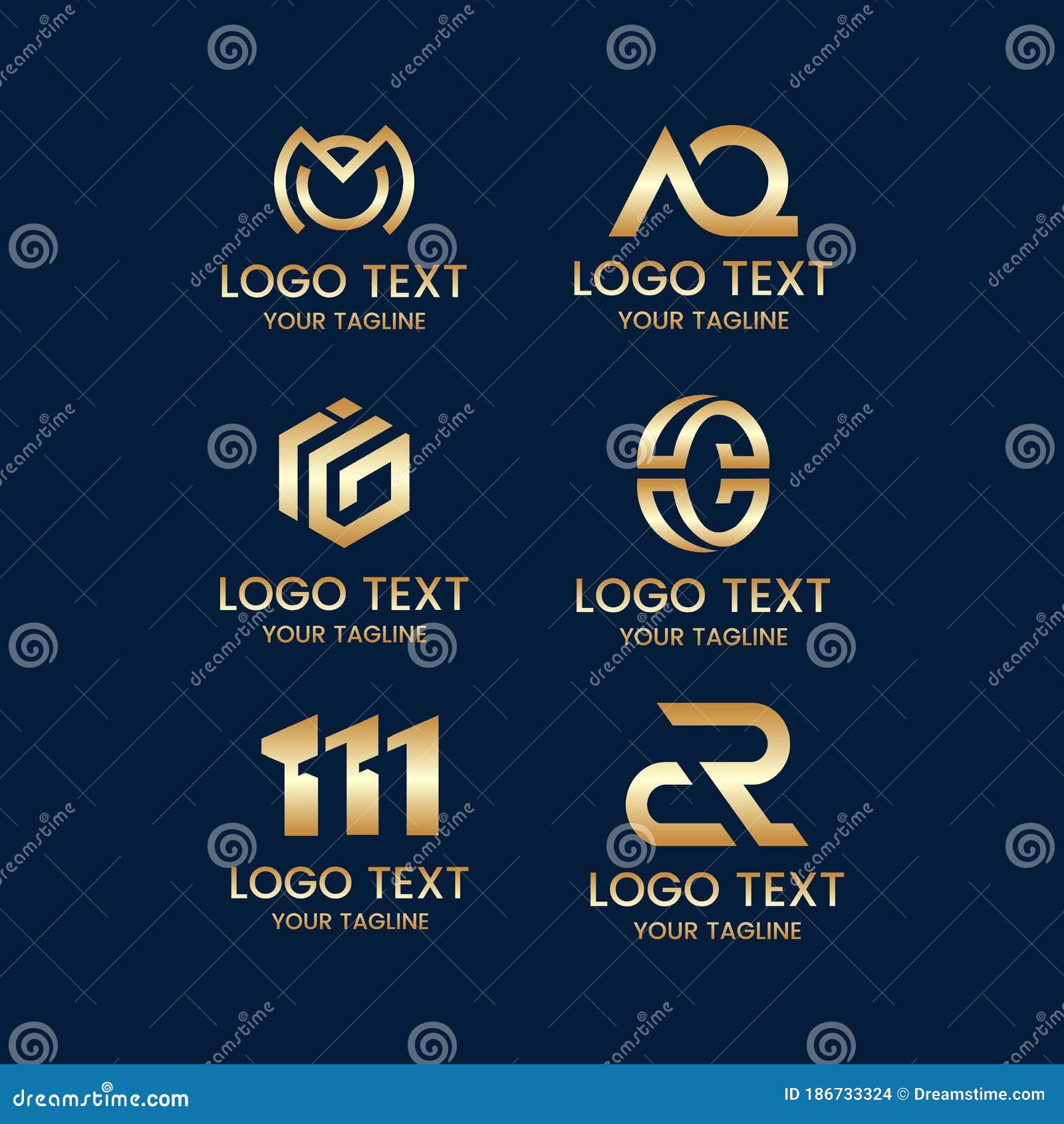 Monogram Logo Design Vector Template Stock Vector - Illustration of ...