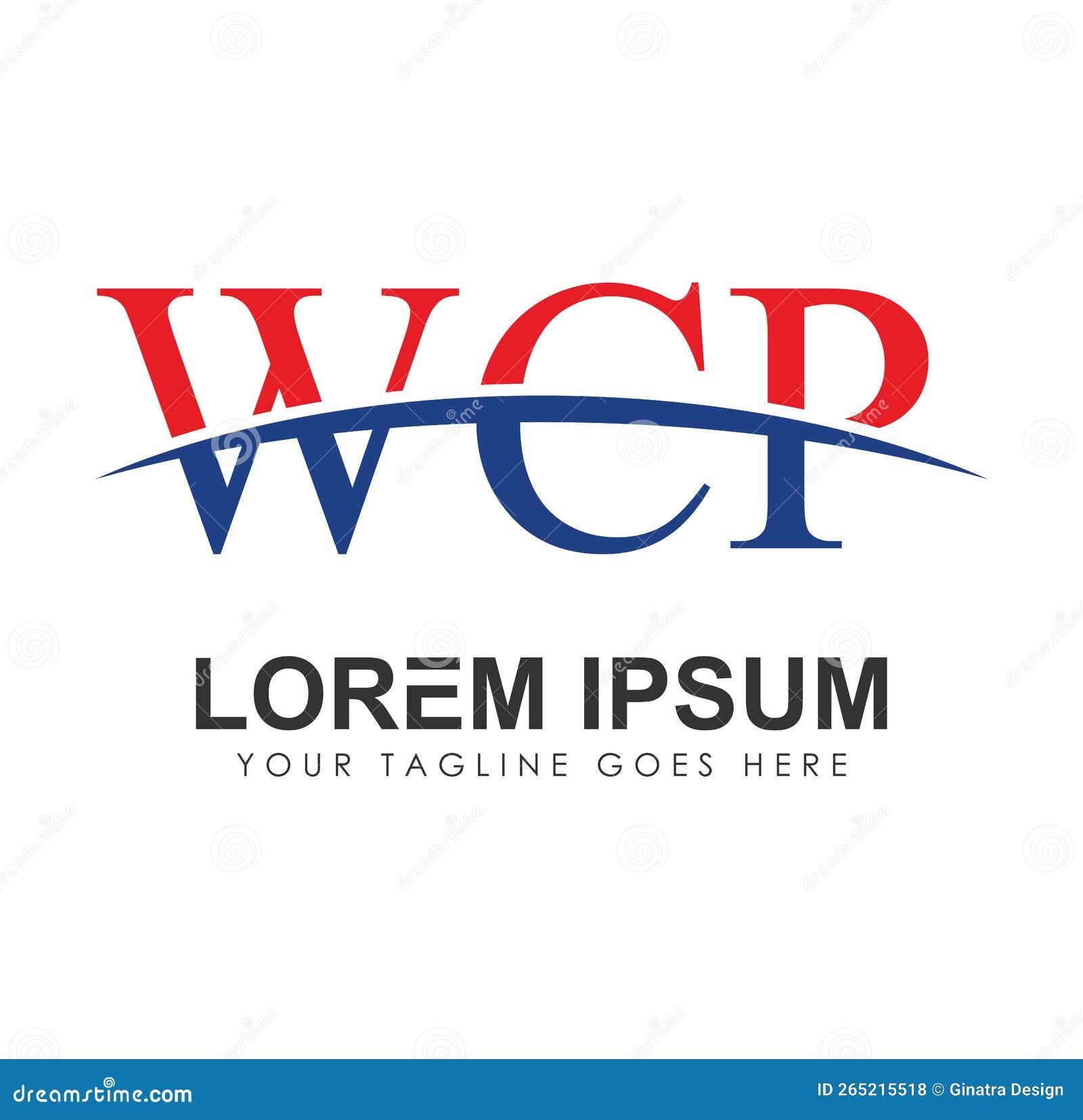 Monogram Logo Initial Letters WCP Stock Vector - Illustration of ...