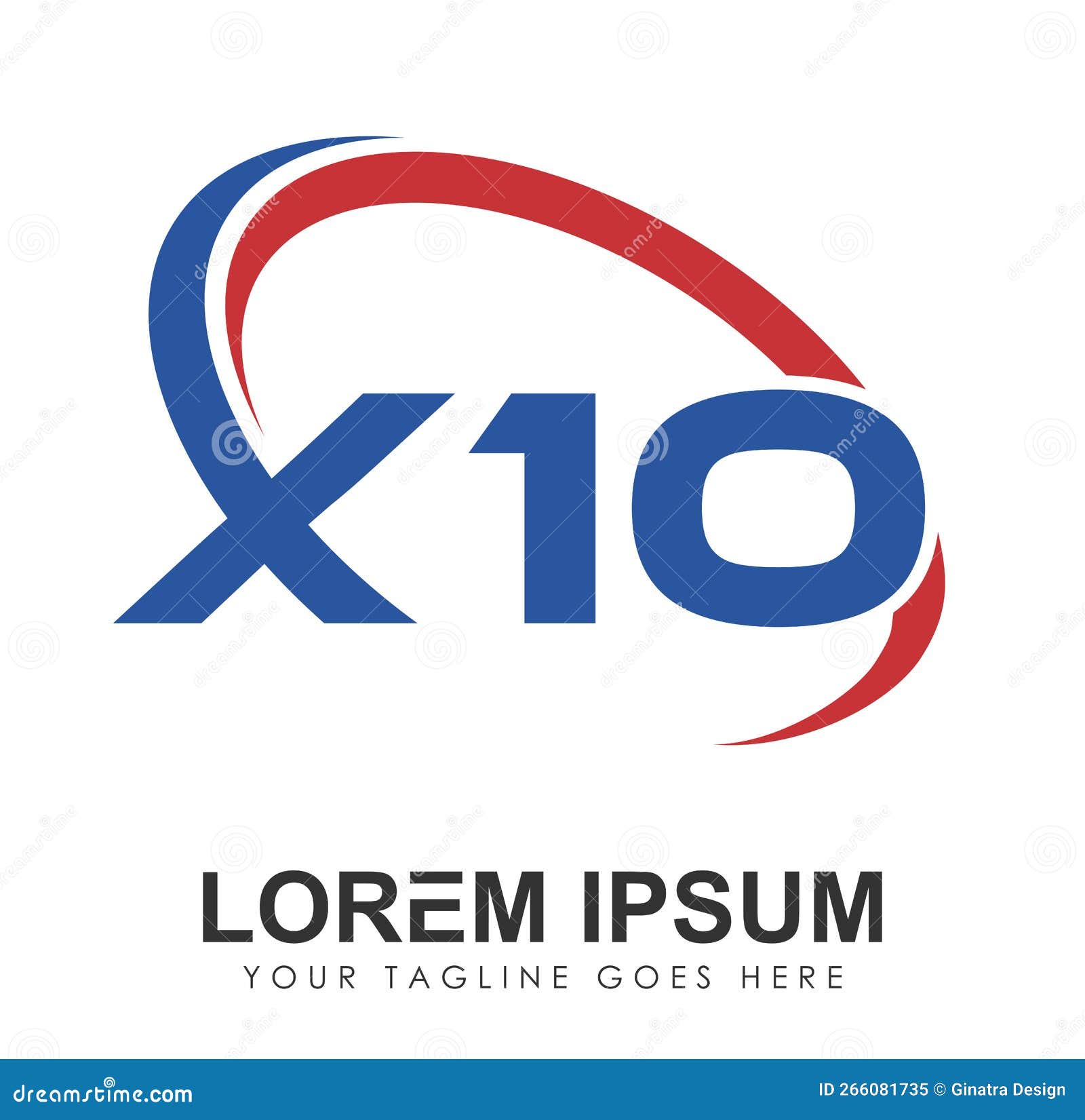 Monogram Logo Initial Letters X10 Cartoon Vector | CartoonDealer.com ...