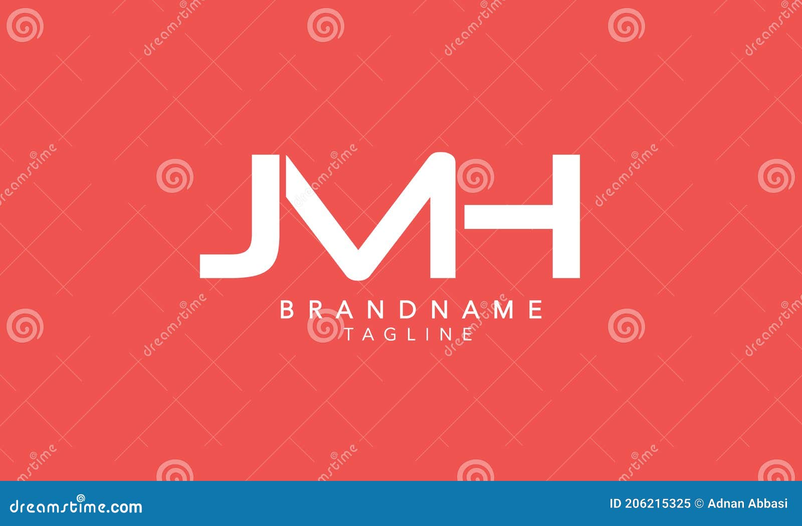 Monogram logo JMH stock illustration. Illustration of creative - 206215325