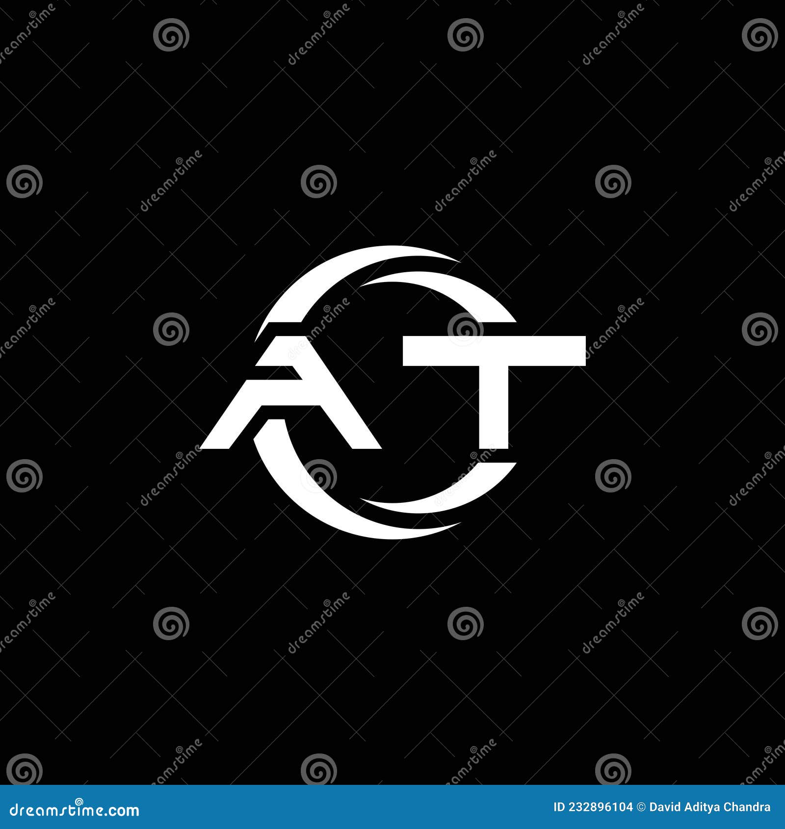 At Logo Monogram Design Template Stock Vector - Illustration of ...