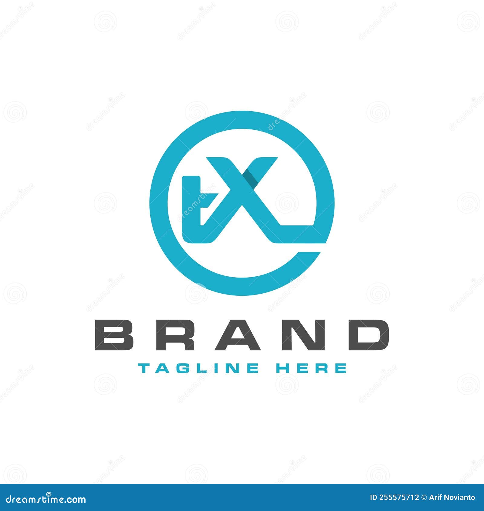 Monogram Logo with Letter Tx Stock Vector - Illustration of letters ...