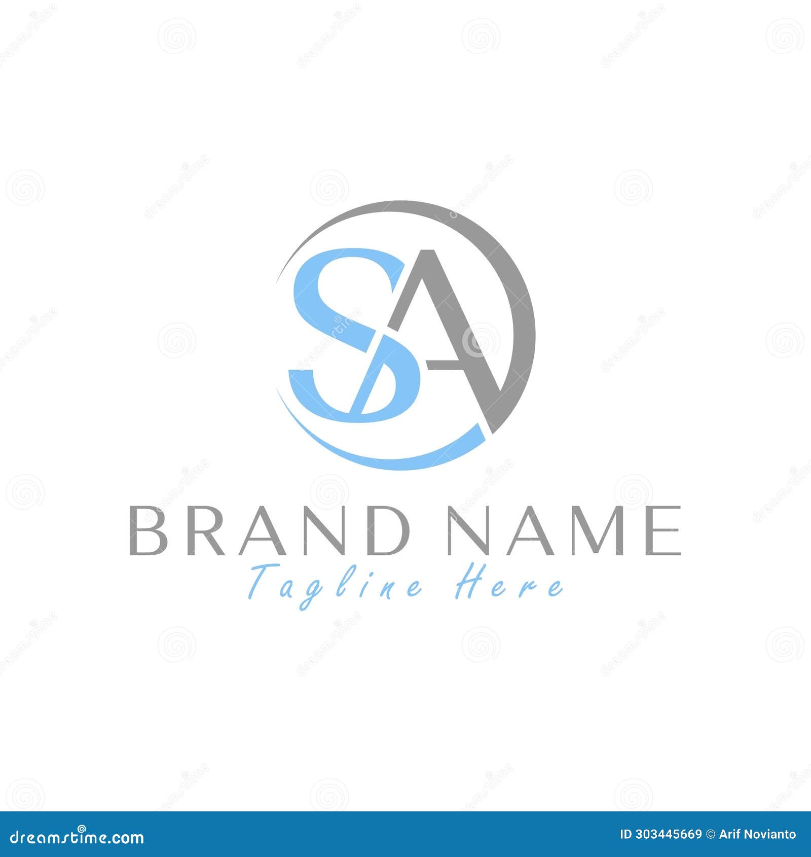 Monogram Logo with the Letters SA Stock Vector - Illustration of brand ...