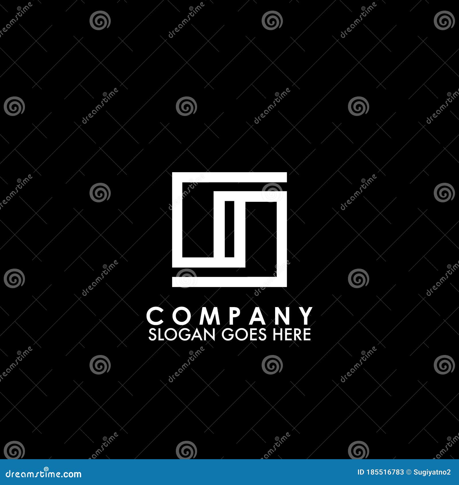 Monogram Logo O Initial Letter Looping Linked Square Line Shape Design ...