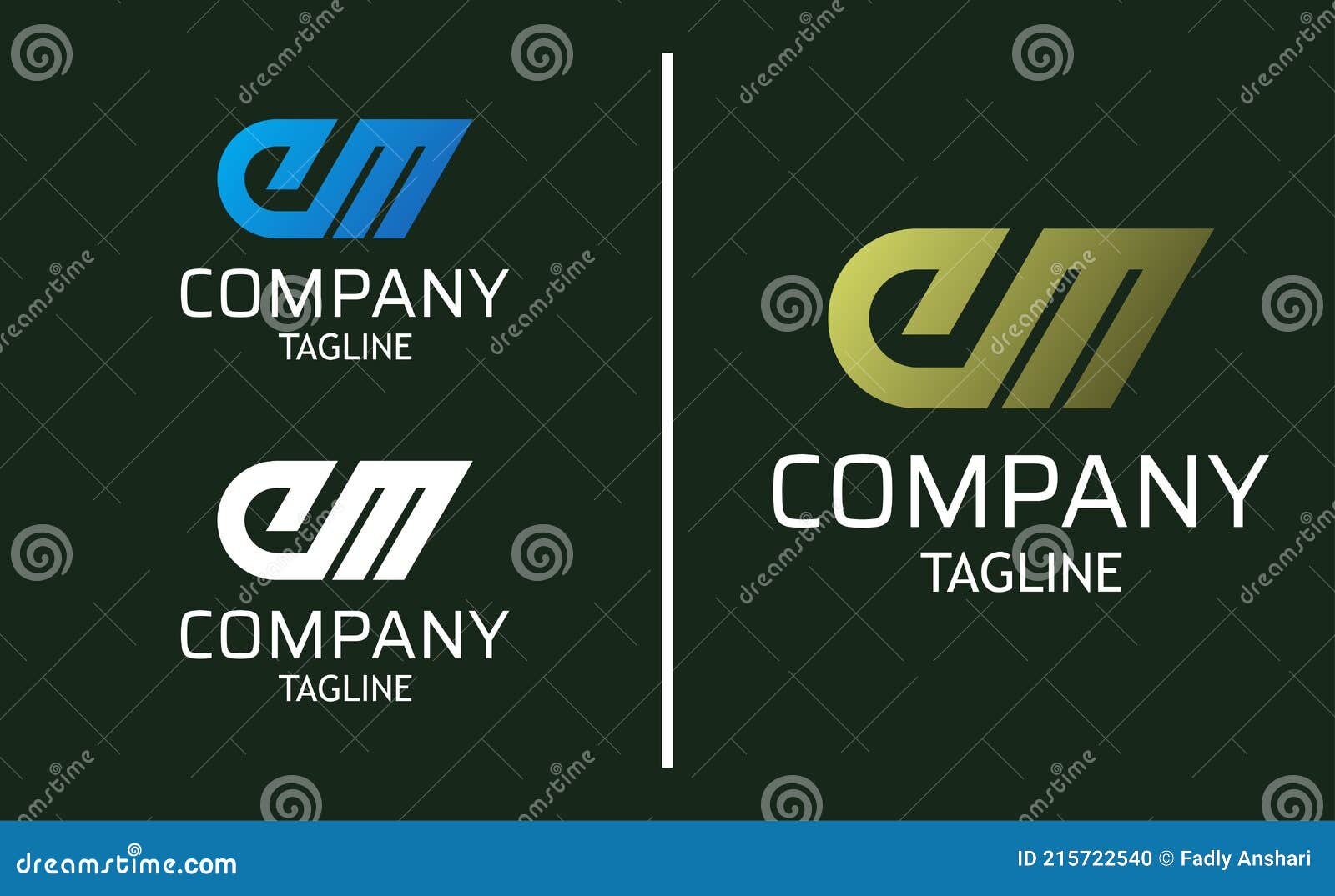Monogram Logo Template with EM Initial Letters Stock Vector ...