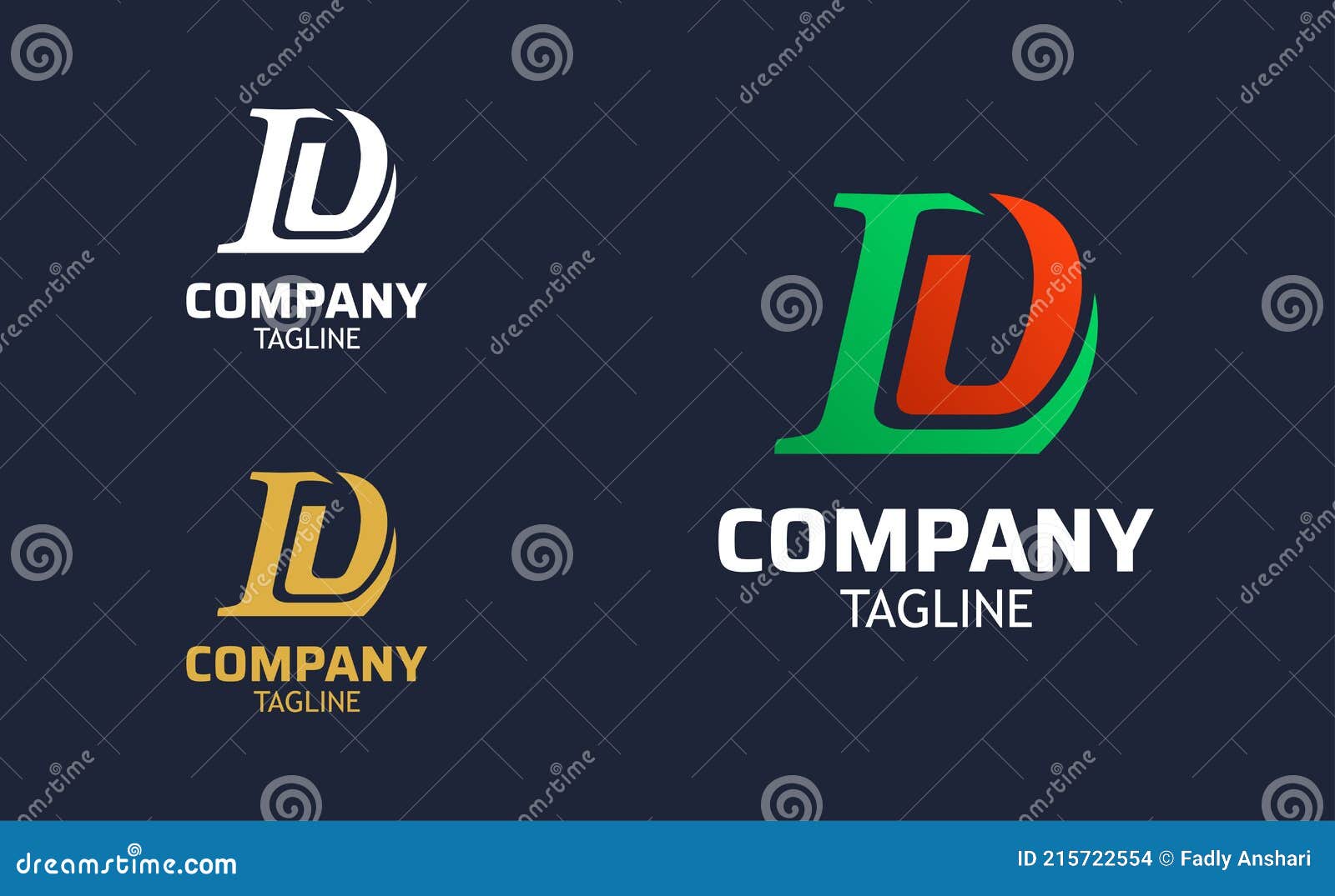 Monogram Logo Template with LD Initial Letters Stock Vector ...