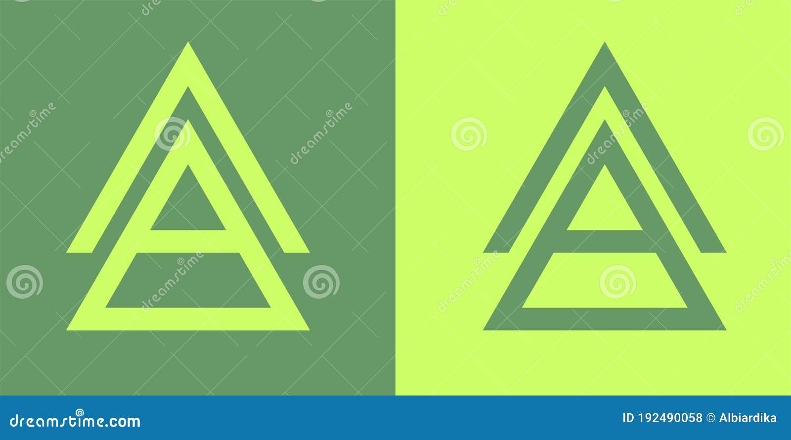 Monogram Logo Triangle Elegant Design Vector Illustration Stock Vector ...