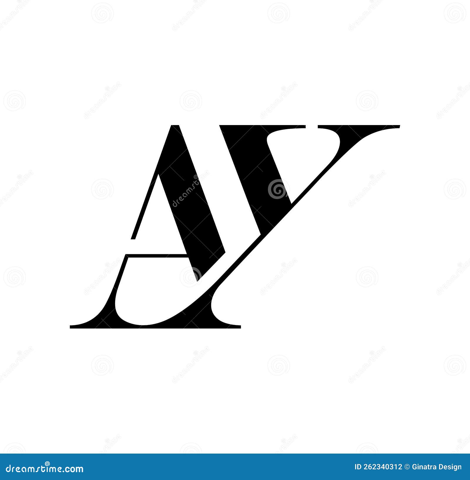 Monogram Logo Vector Initial Letters AY Stock Vector - Illustration of ...