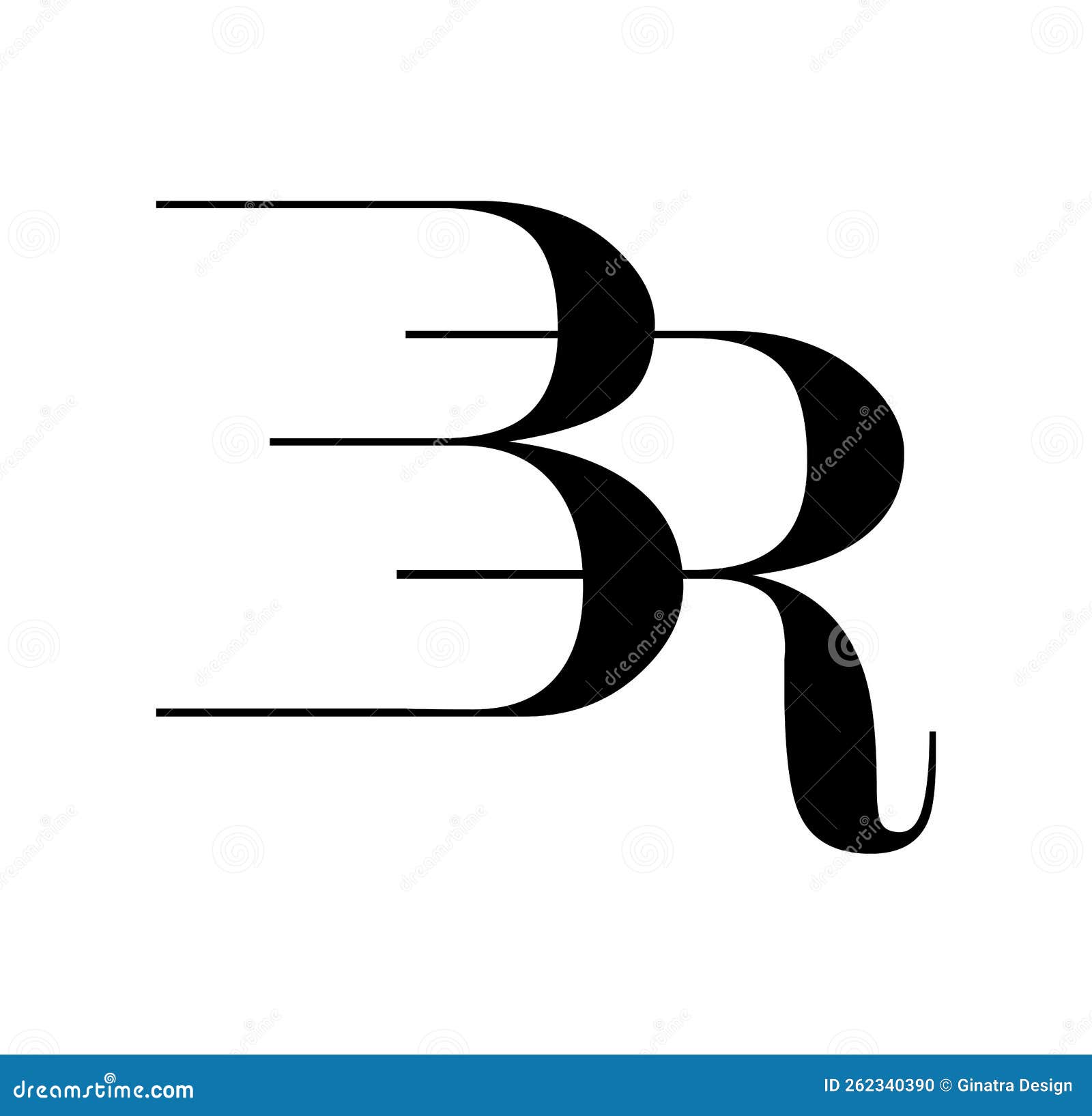Monogram Logo Vector Initial Letters BR Stock Vector - Illustration of ...