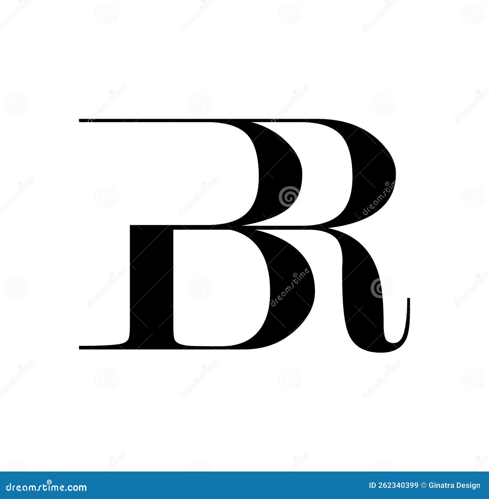 Monogram Logo Vector Initial Letters BR Stock Vector - Illustration of ...