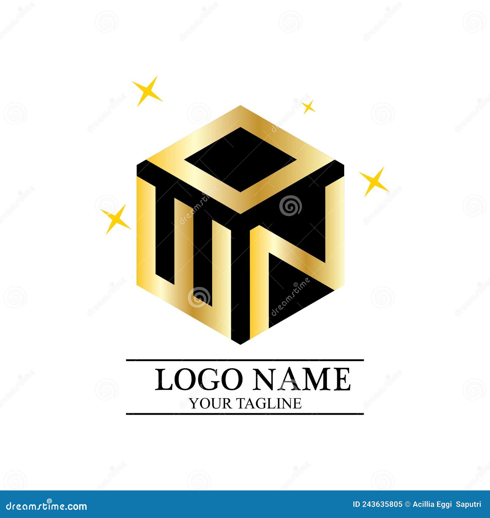 Monogram logo vector stock illustration. Illustration of sign - 243635805