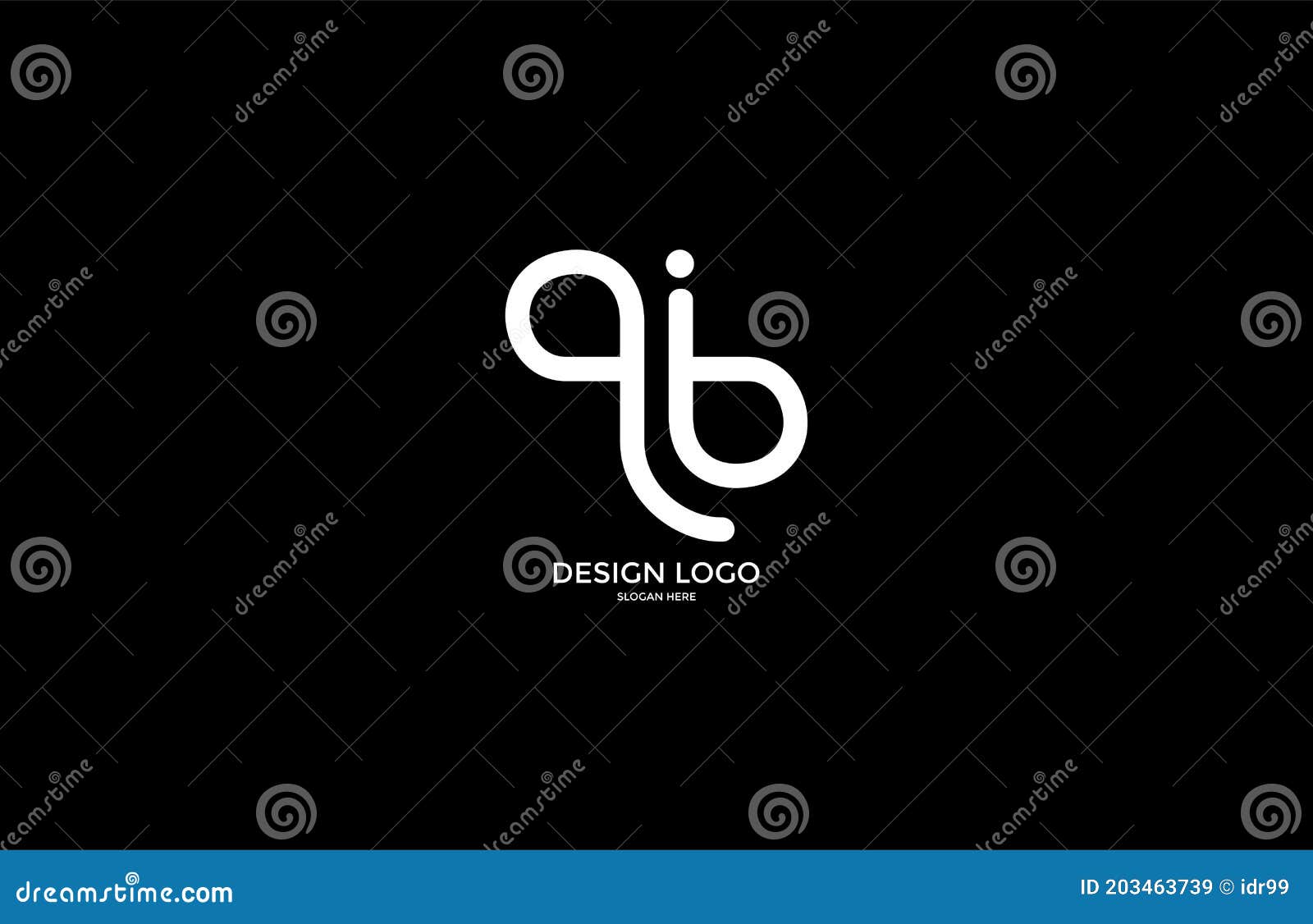Looping Font Typography Logo Design Stock Illustration | CartoonDealer ...