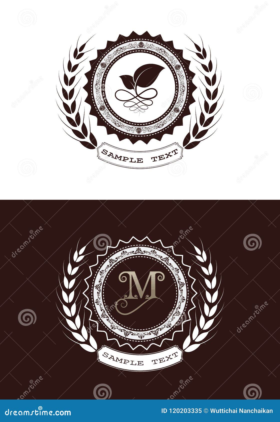 Monogram Luxury with Decorative Frame Stock Vector - Illustration of ...