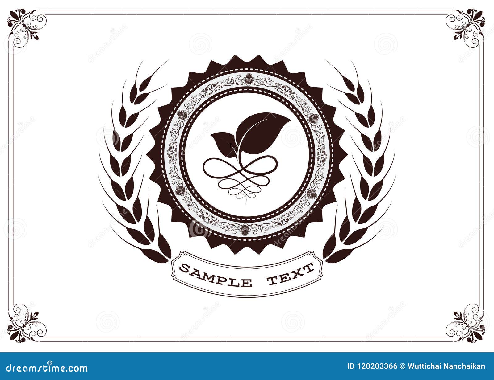 Monogram Luxury with Decorative Frame Stock Vector - Illustration of ...