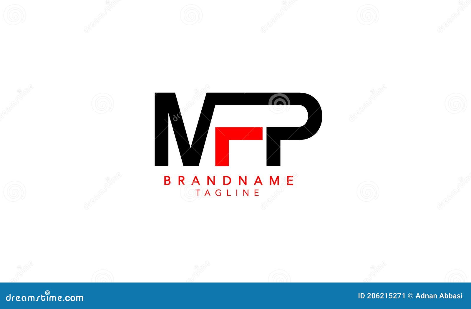 Monogram MFP stock illustration. Illustration of font - 206215271