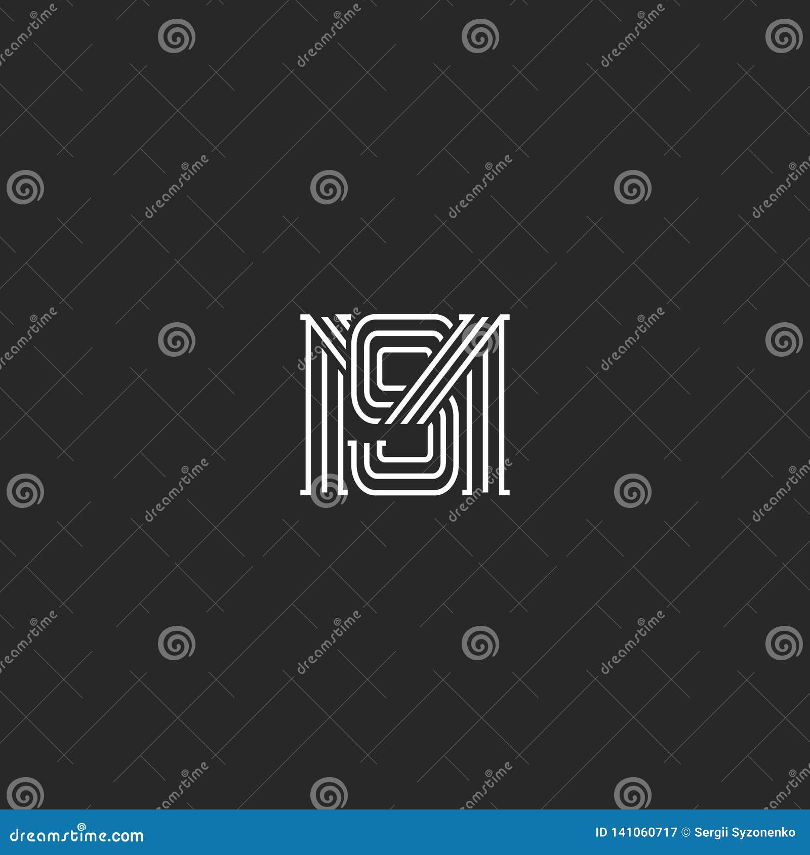 Monogram MS Letters Logo Overlapping Lines Simple Hipster Typography ... Monogram MS Letters Logo Overlapping Lines Simple Hipster Typography ...