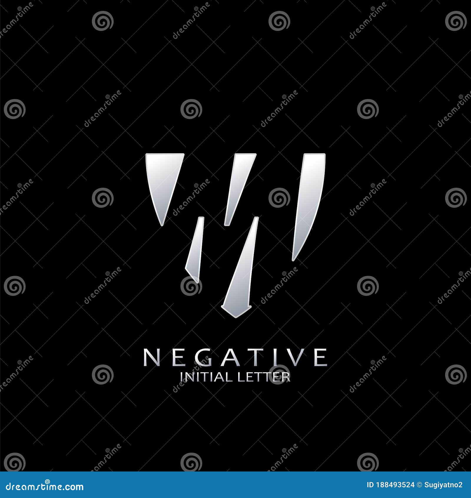 Monogram Negative Space Initial Letter M Logo for Technology Business ...