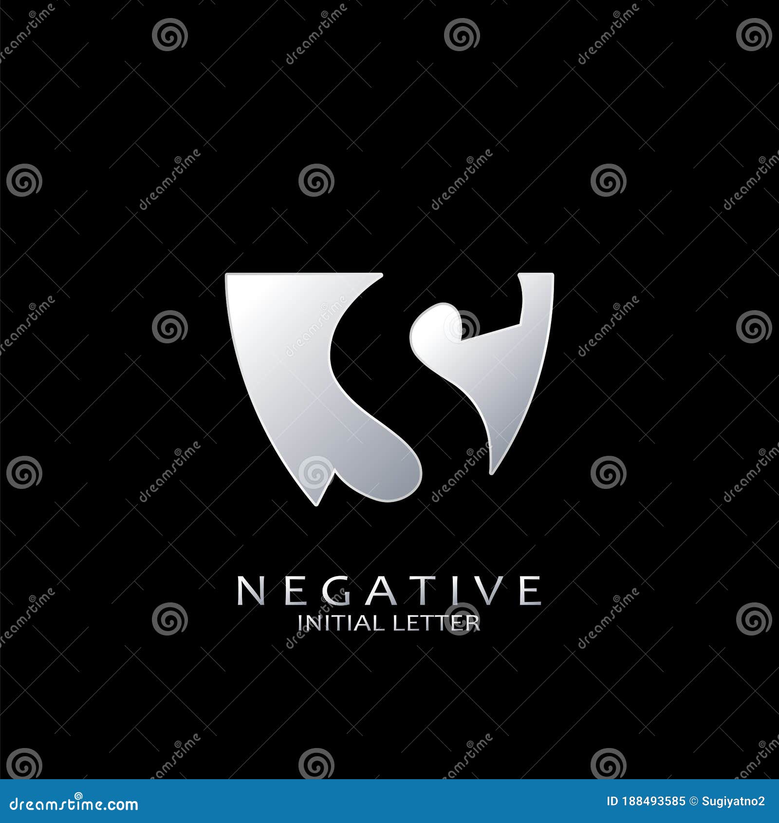 Monogram Negative Space Initial Letter S Logo for Technology Business ...