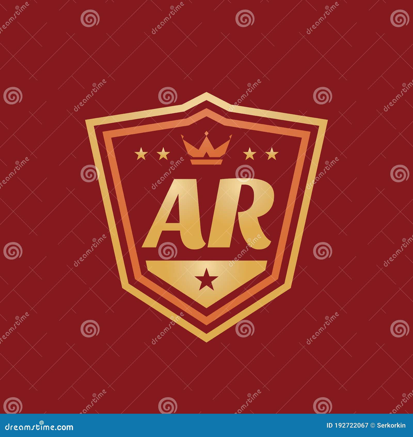 Monogram a & R Initial Letters - Concept Logo Template Design. Crest ...