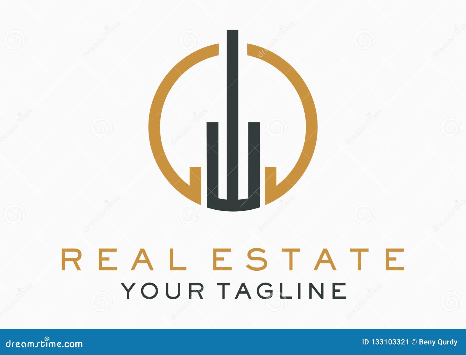 Real Estate Logo stock illustration. Illustration of home - 133103321