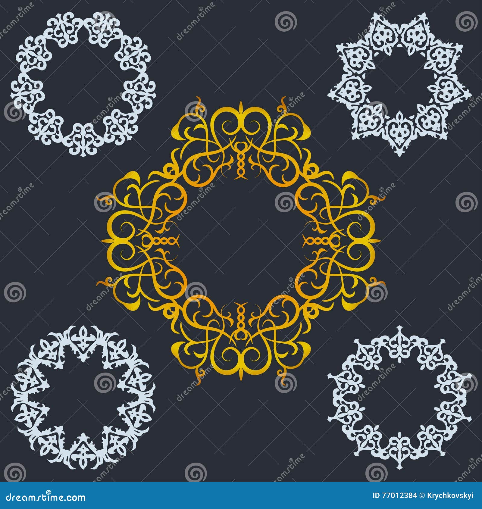 Monogram set. stock vector. Illustration of black, sign - 77012384