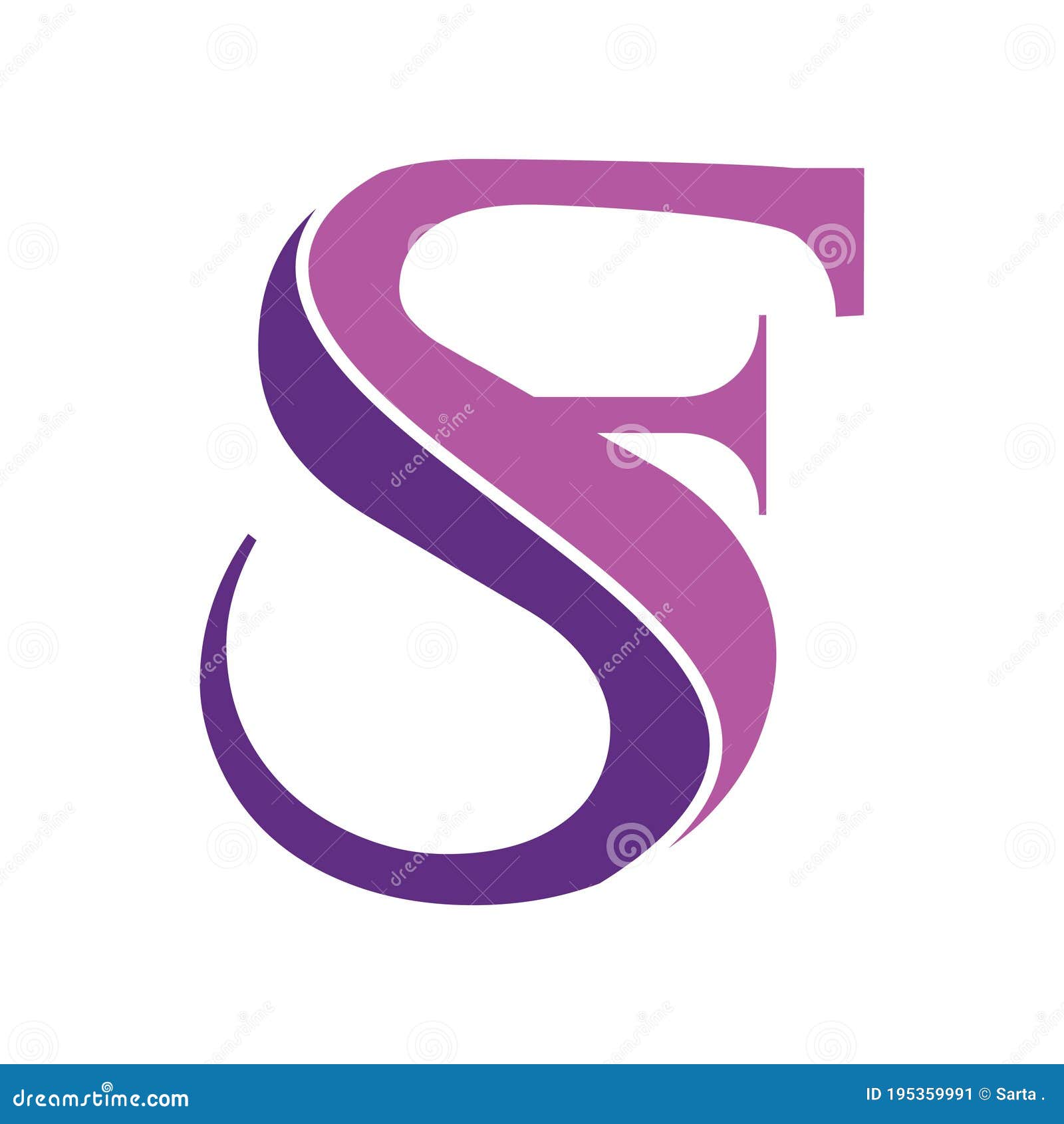 Monogram SF Letter Initial Logo Template Stock Vector - Illustration of ...