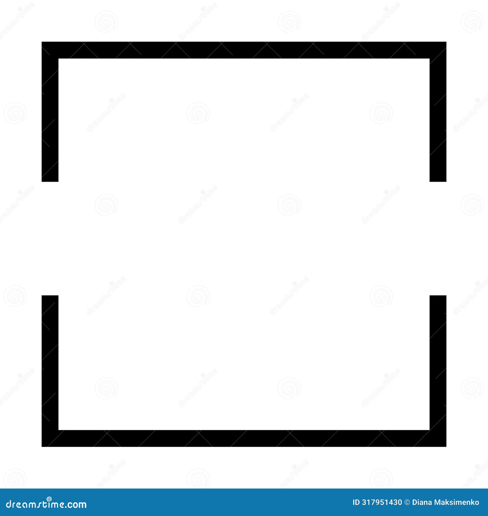 Monogram Square Frame. Vector Geometric Split Border. Abstract ...