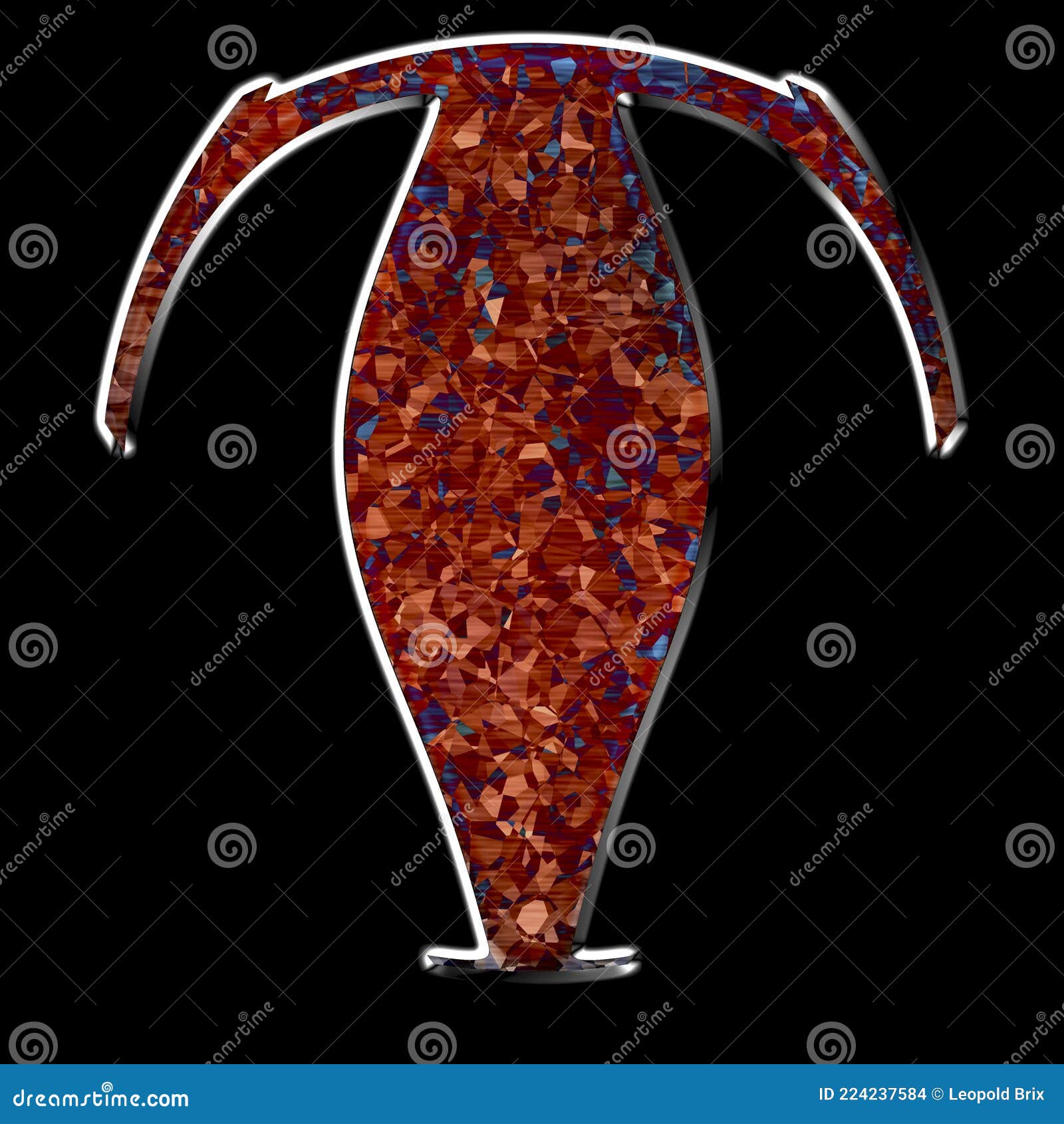 Monogram W Coloured Spangle Stock Image | CartoonDealer.com #224237539