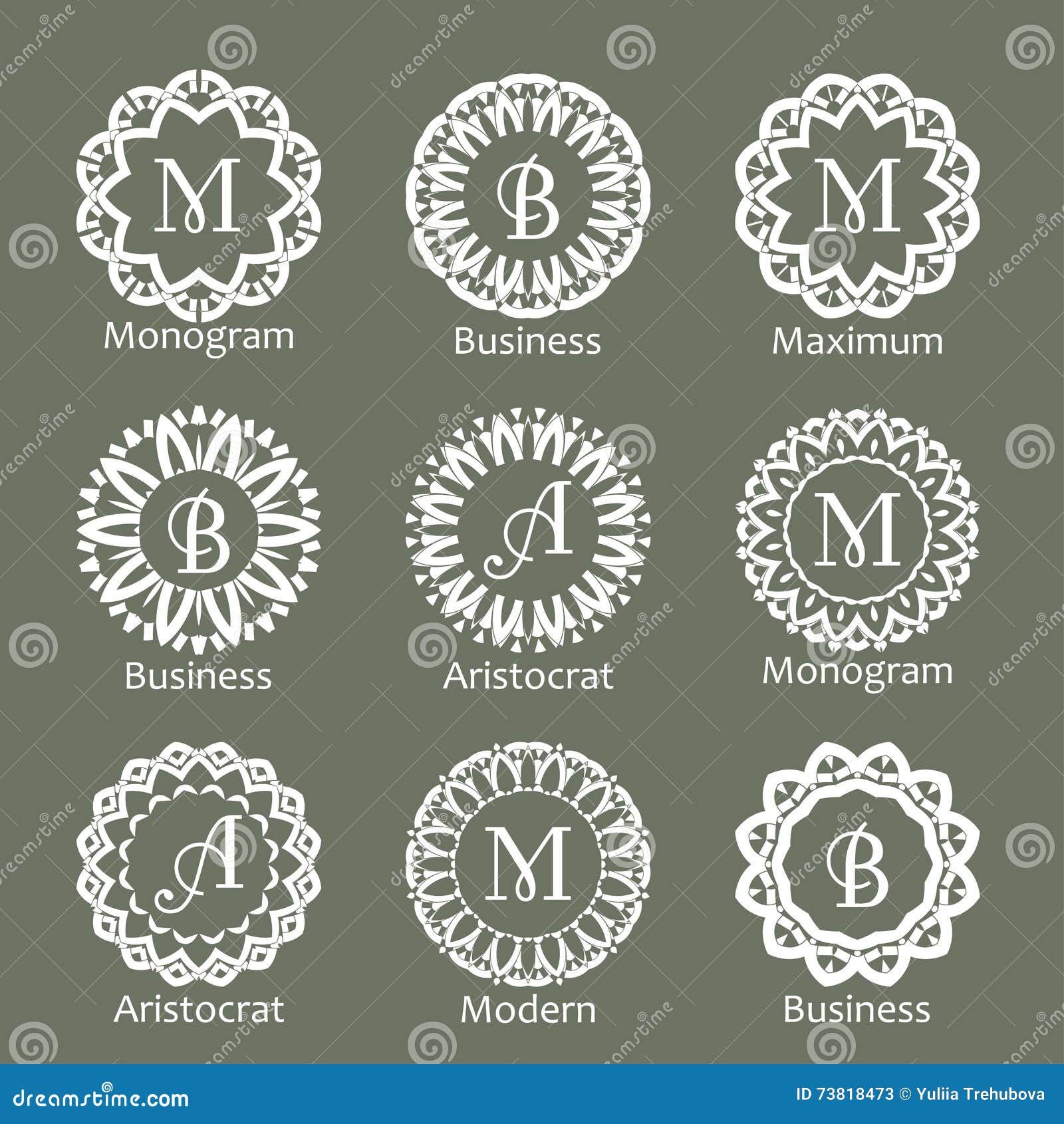 Monogram Template. Elegant Design for Identity Style. Vector Monogram ...