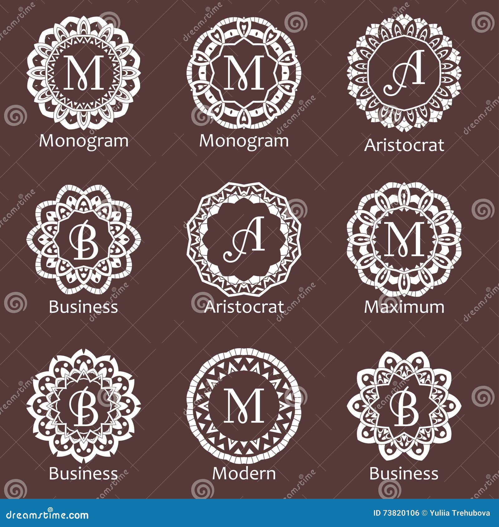 Monogram Template. Elegant Design for Identity Style. Vector Monogram ...