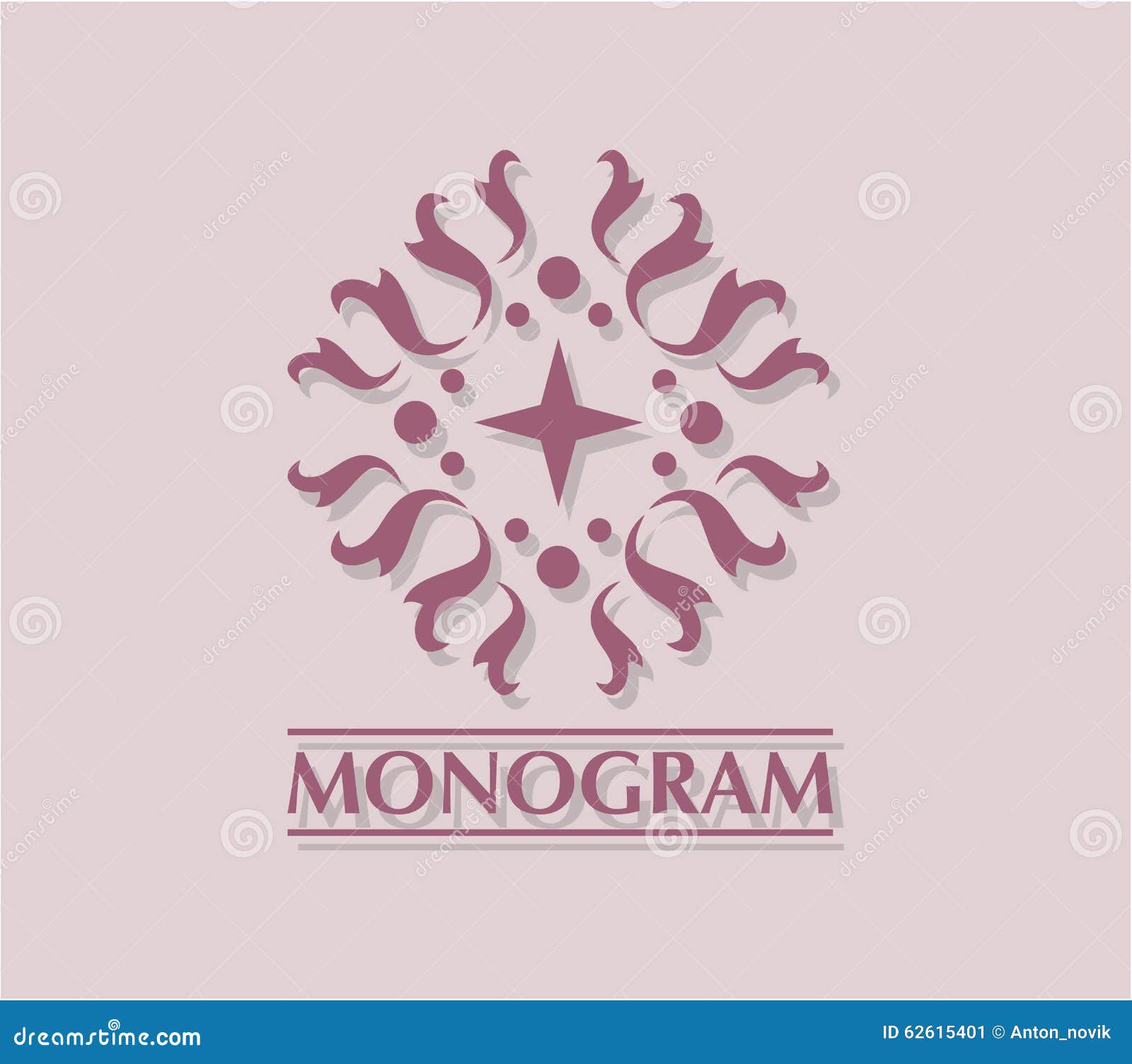 Monogram Vector stock vector. Illustration of retro, decor - 62615401