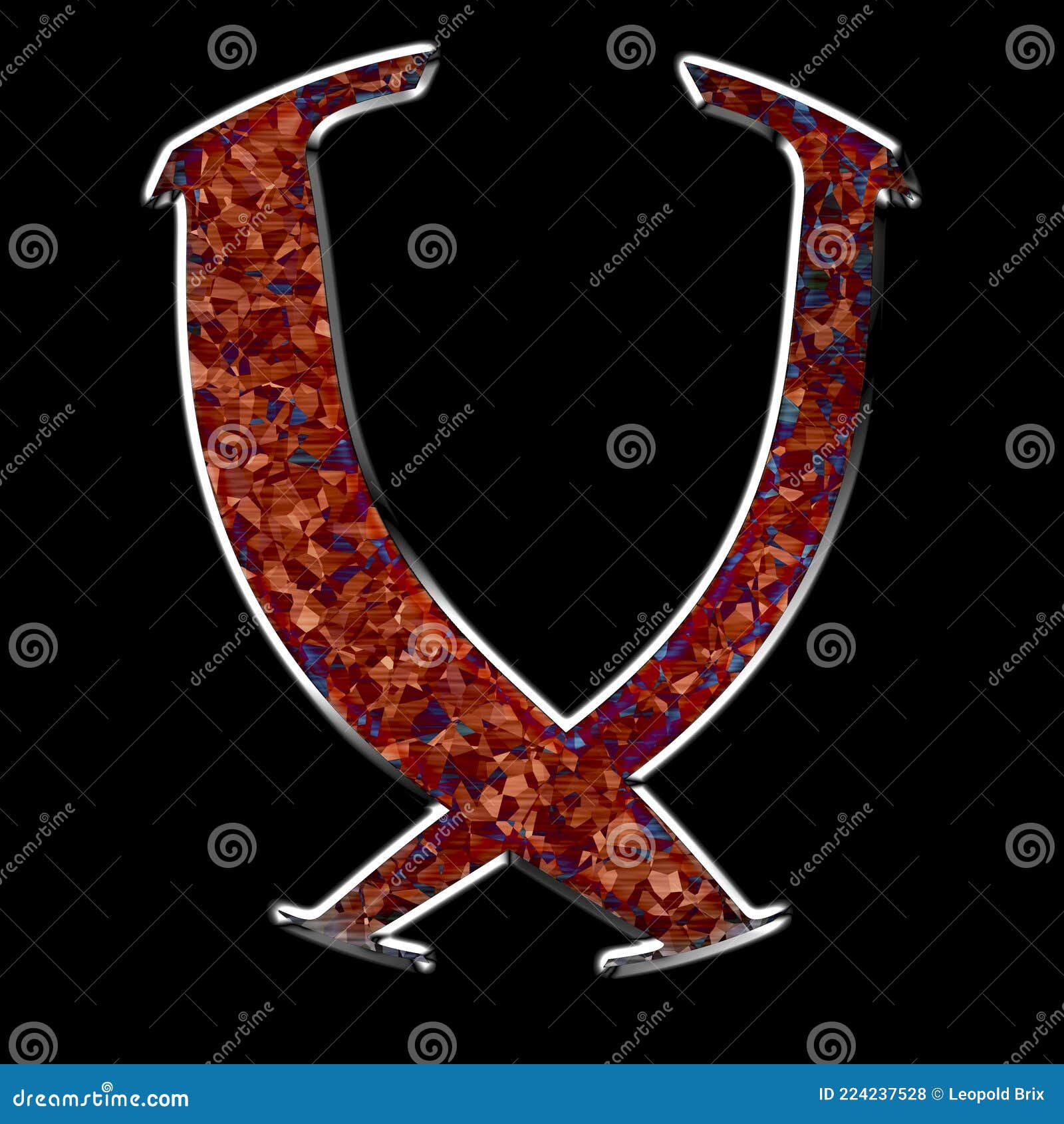 Monogram W Coloured Spangle Stock Image | CartoonDealer.com #224237539