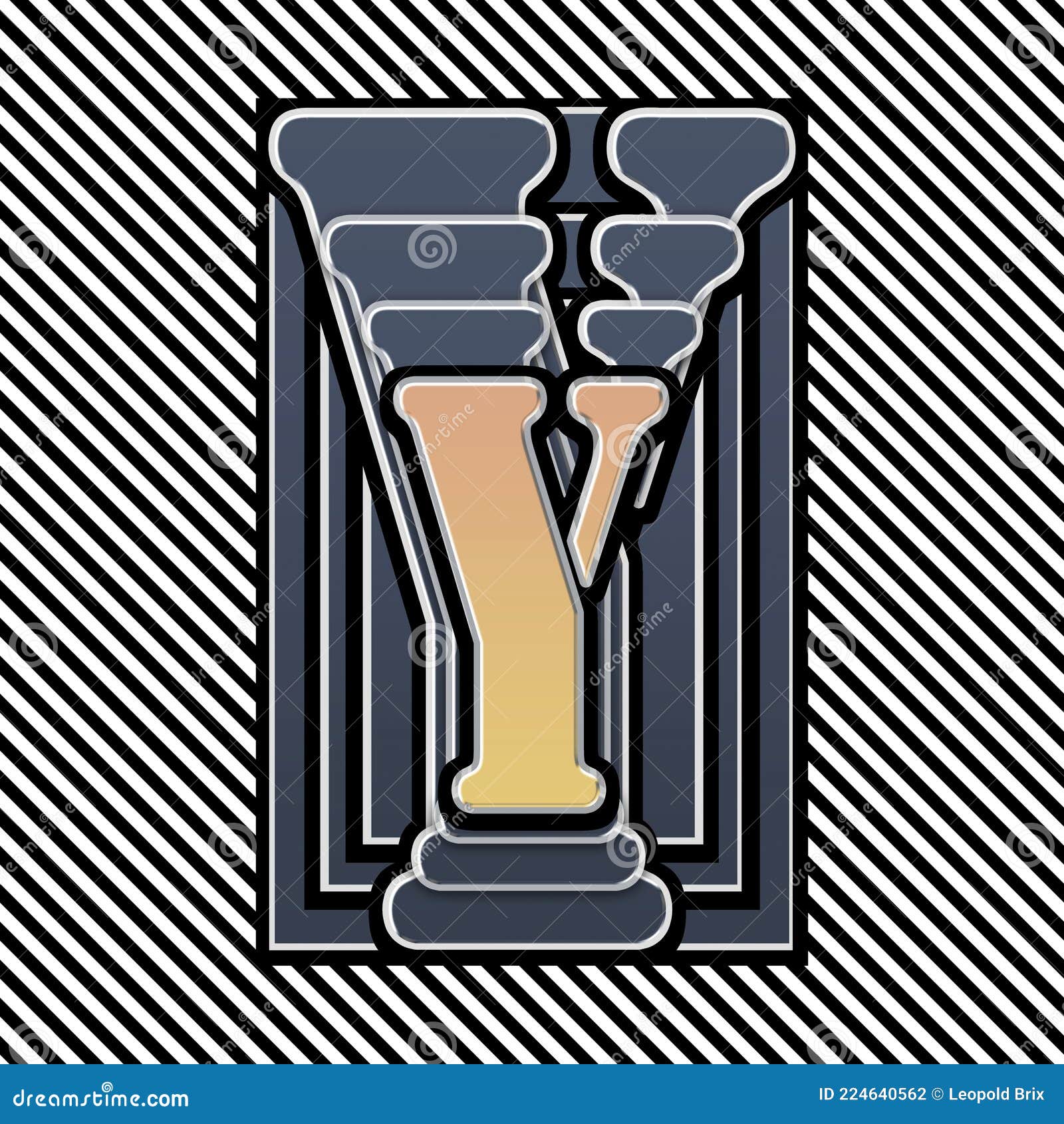 Monogram Y stencilled stock illustration. Illustration of vocal - 224640562