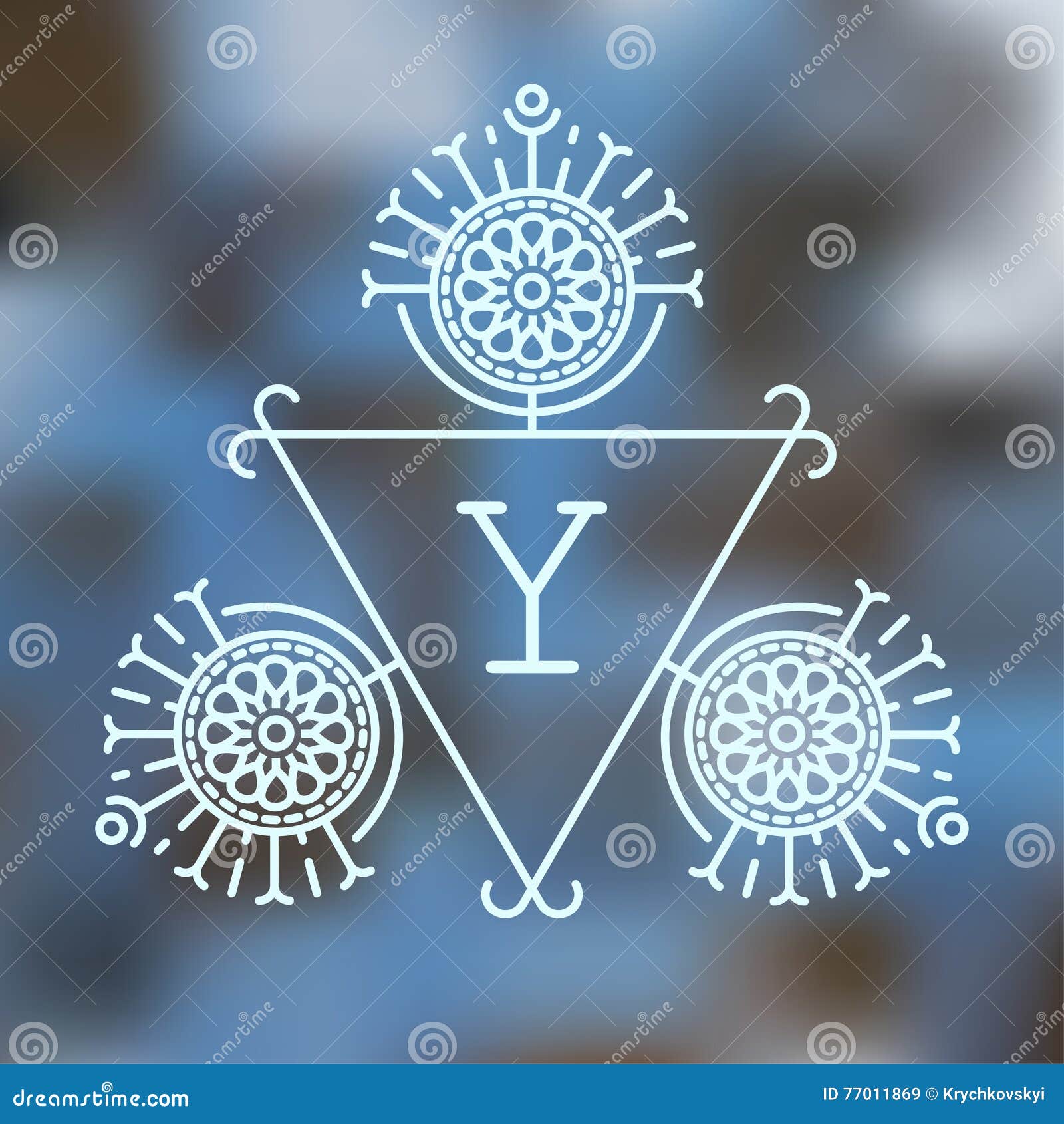 Monogram-Y. stock vector. Illustration of sign, badge - 77011869