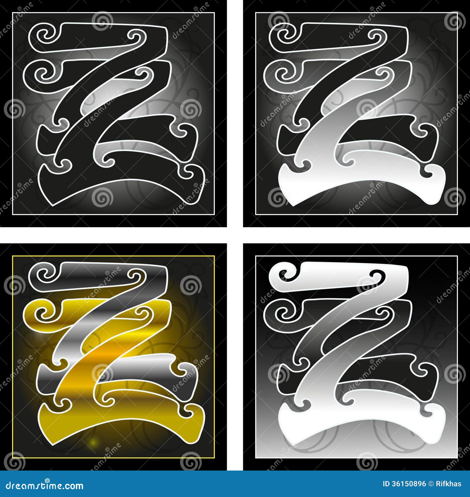 Monogram z,z stock vector. Illustration of icon, individual - 36150896