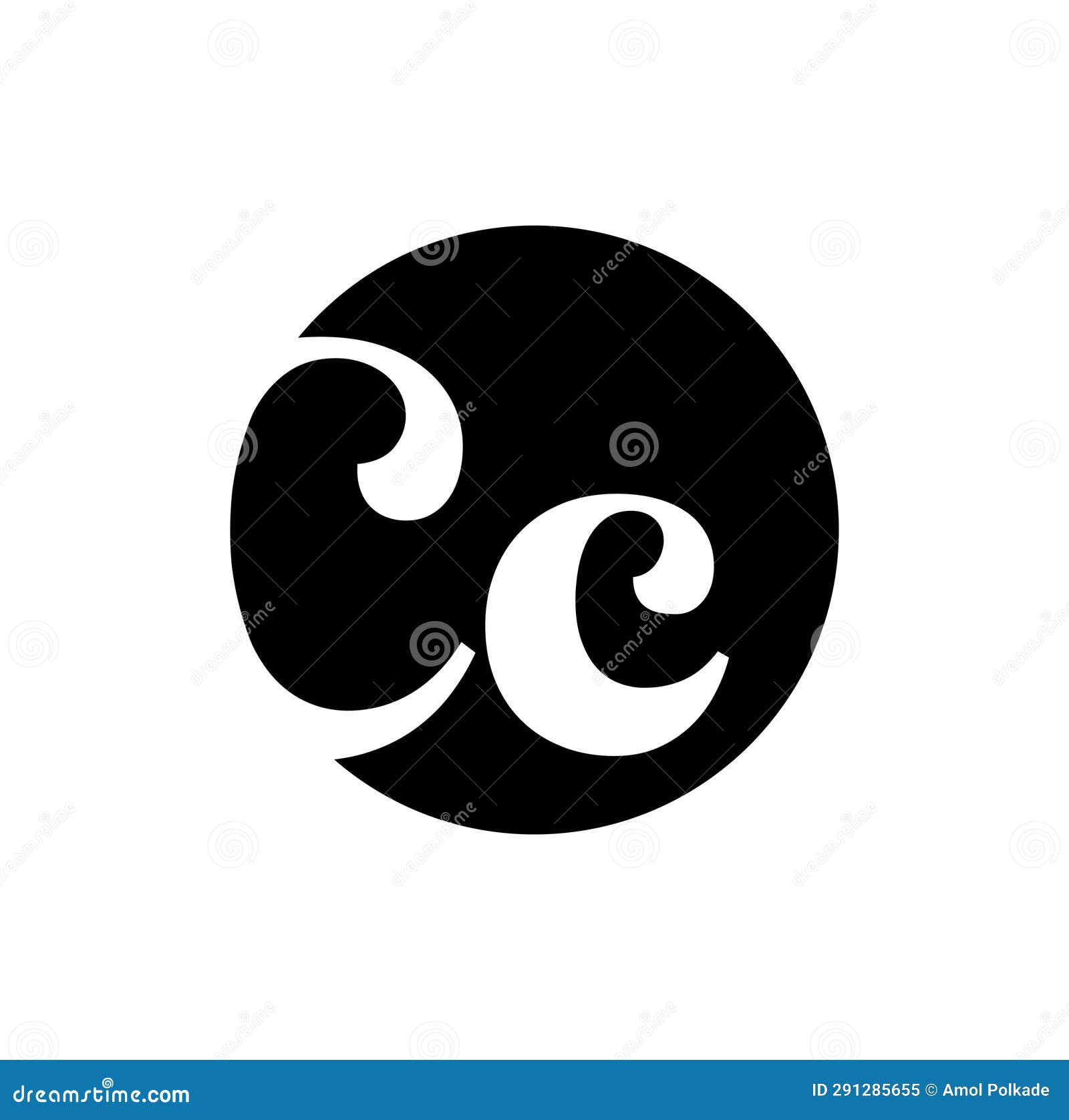 Monograma De Letras Iniciales De Marca Cc Ilustración del Vector ...