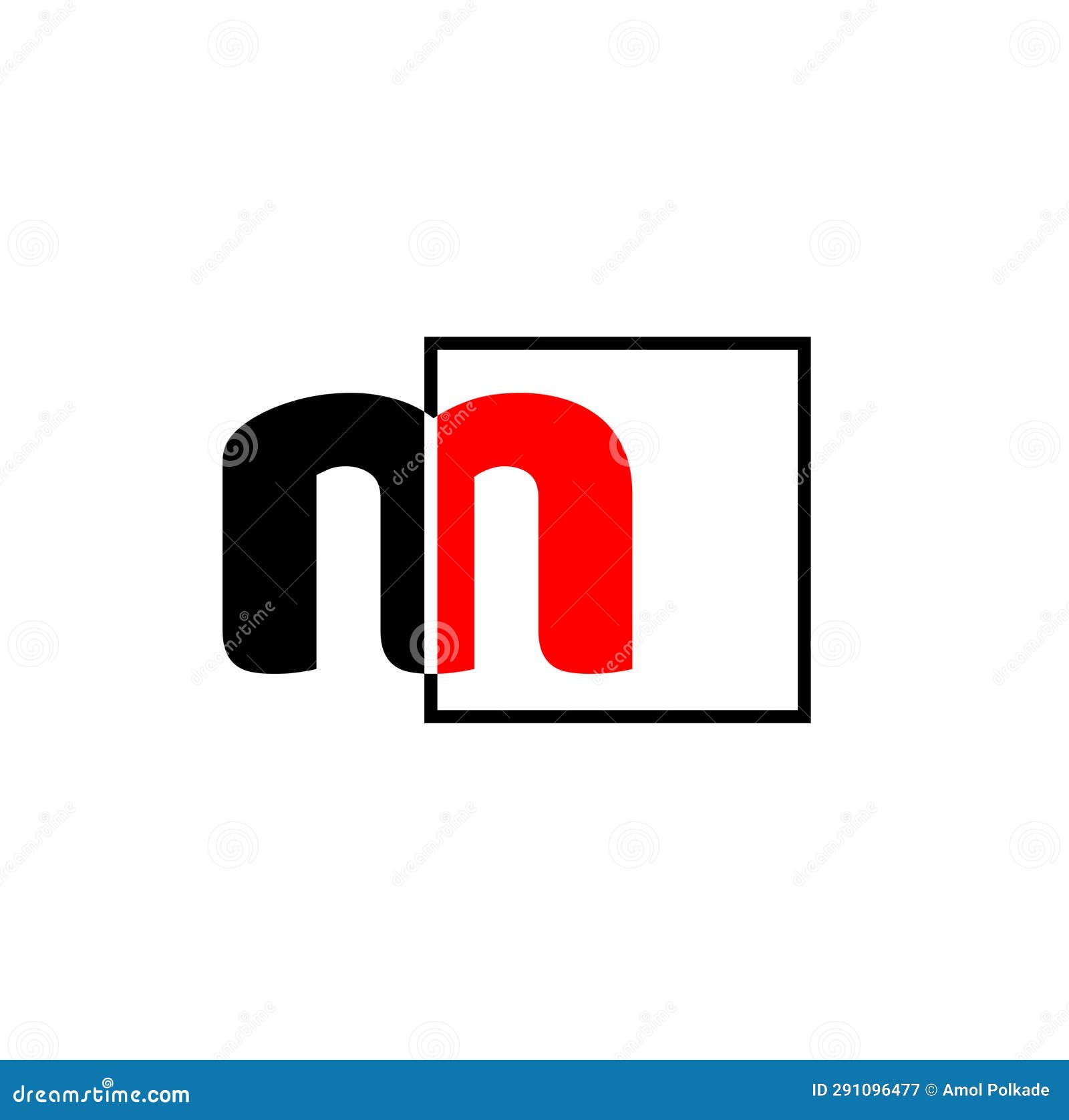 Monograma De Letras Iniciales De Marca Mn Stock de ilustración ...