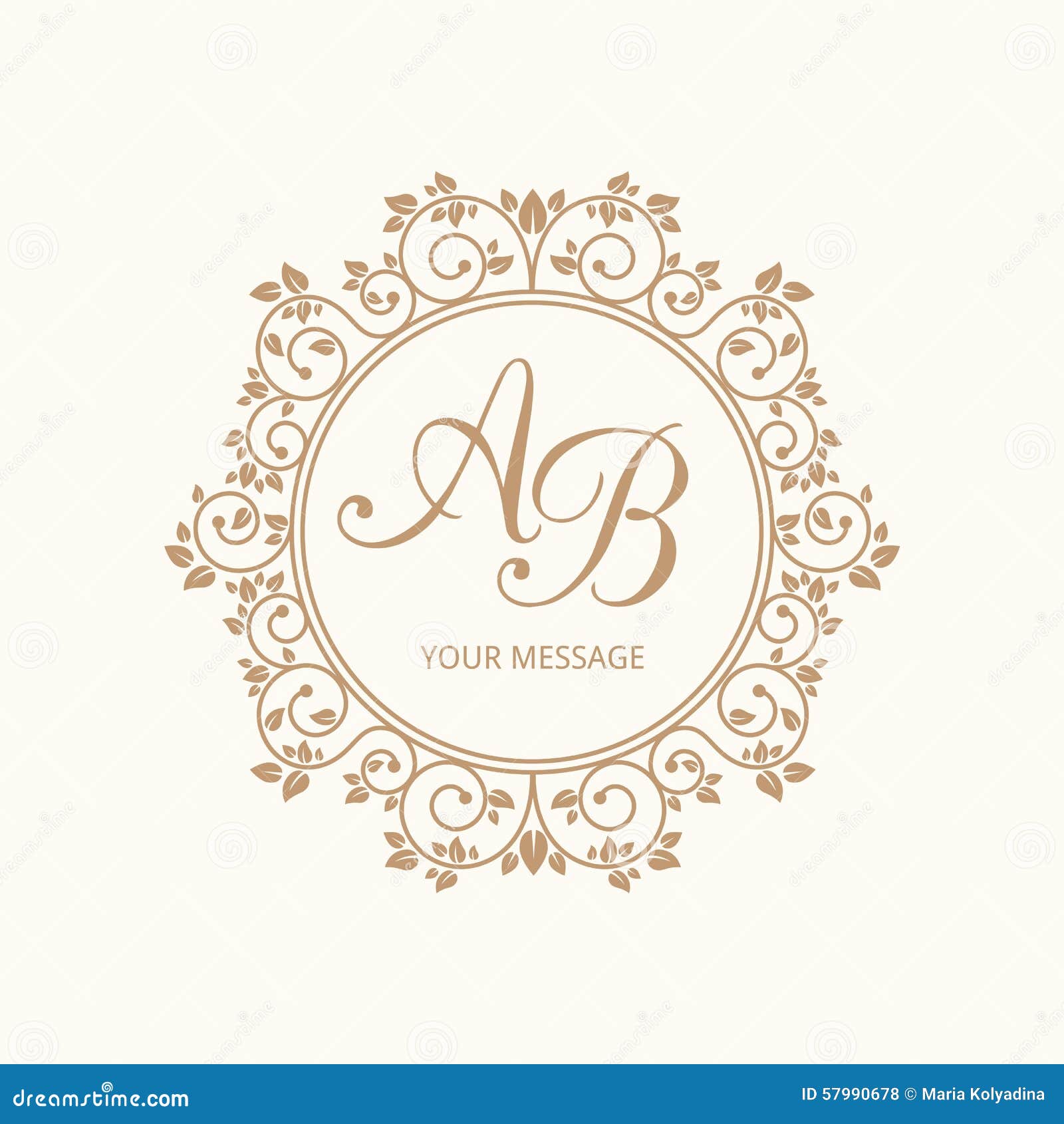 Monogramma illustrazione vettoriale. Illustrazione di calligrafico ...