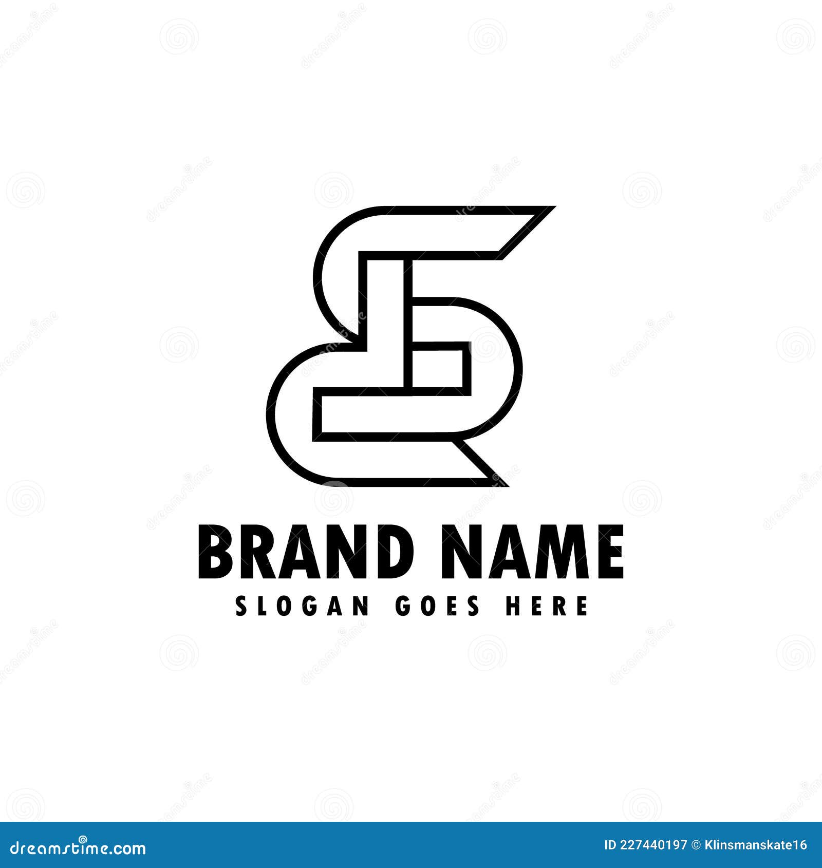 Monograms Initial Letter Ds Logo Template Design Stock Vector ...