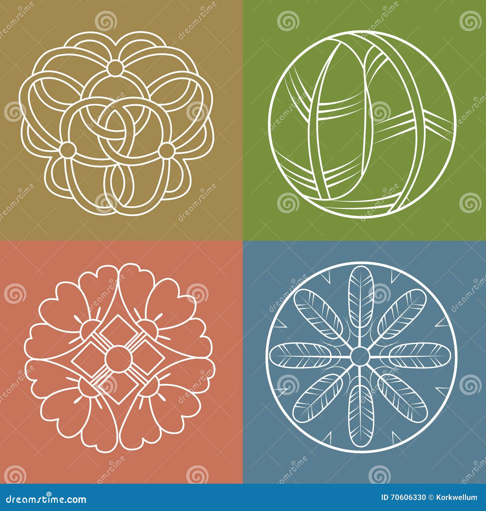 Monograms Line Design. Monogram Logo. Japanese Patterns. Stock Vector ...