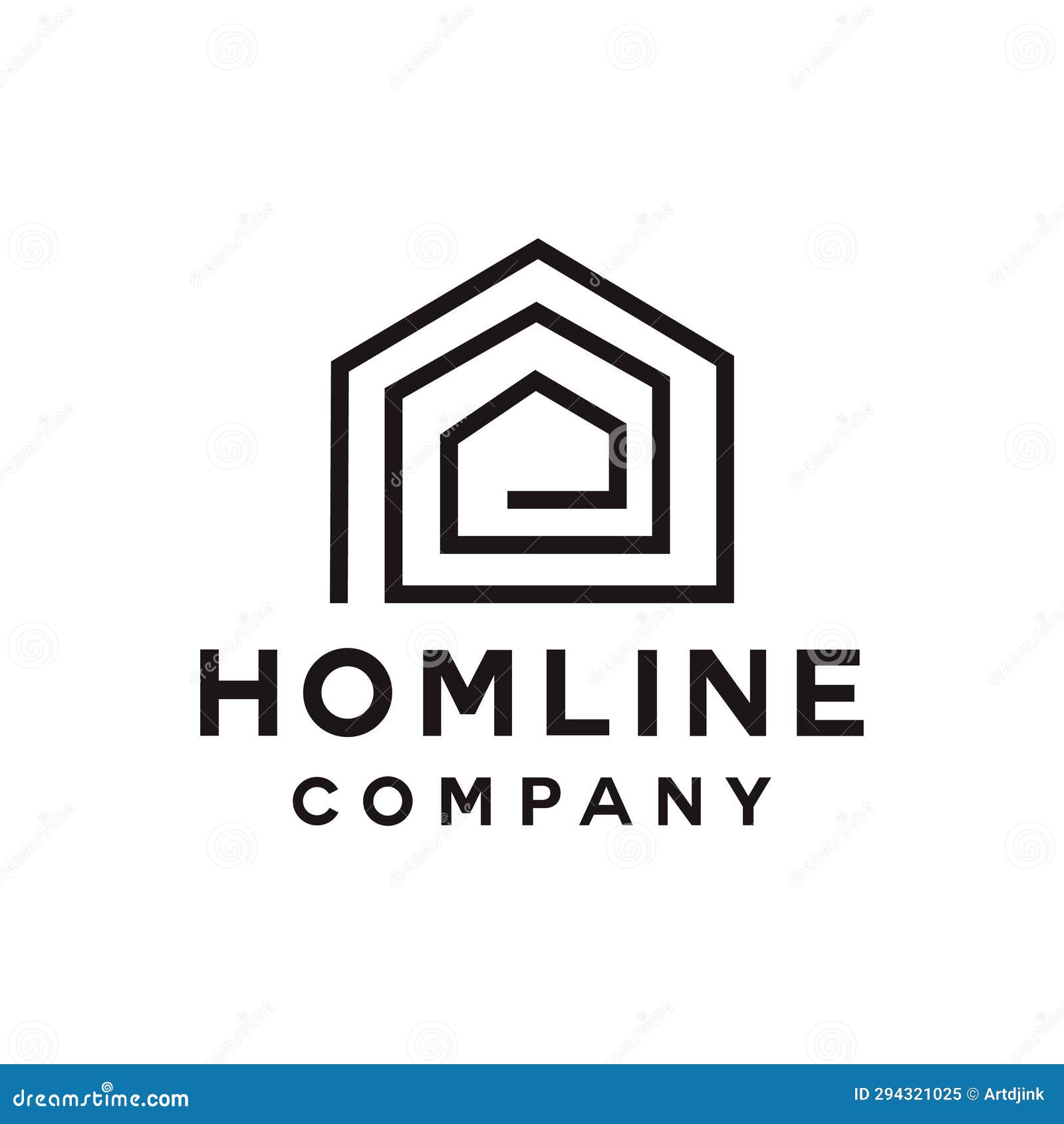 Monoline Home Logo Design Vector Illustration Architecture House Symbol ...