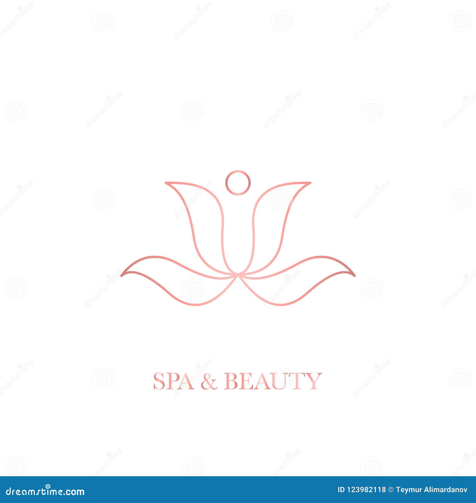 Monoline Simple Logos for Spa and Beauty Salon Stock Illustration ...