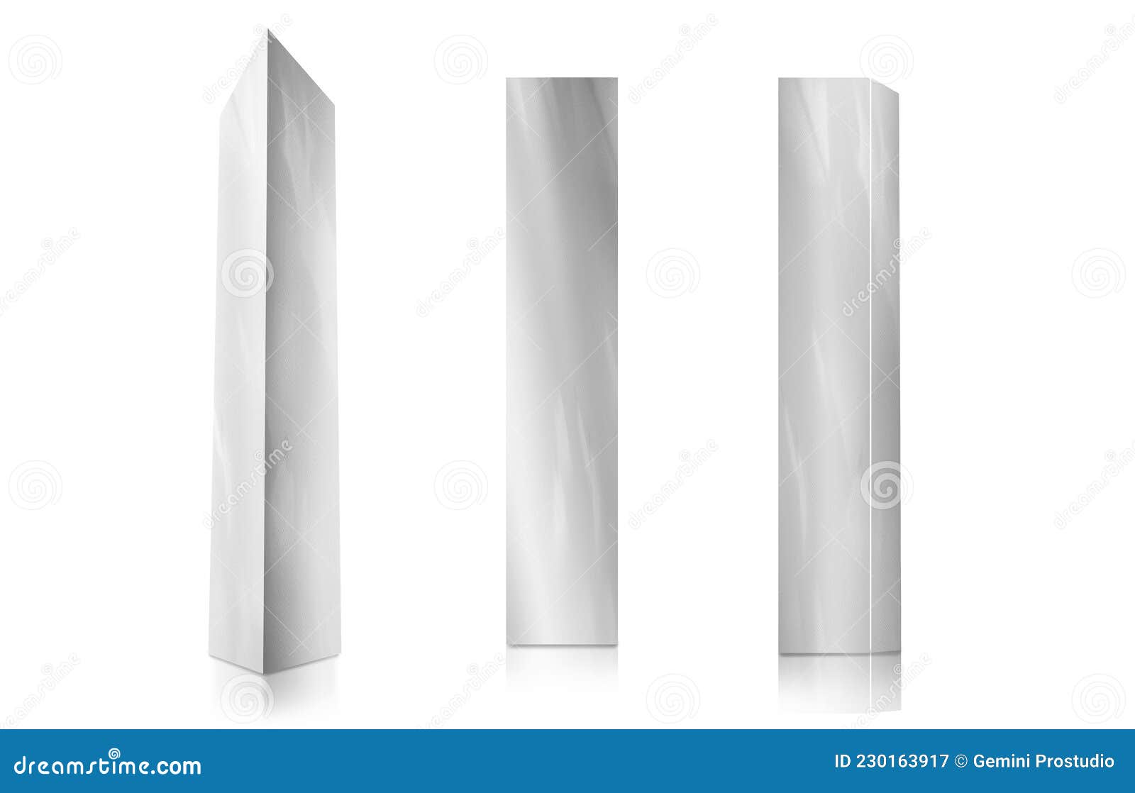 Monolith 3D Design 3 Angles Isolated On White Background Royalty-Free ...