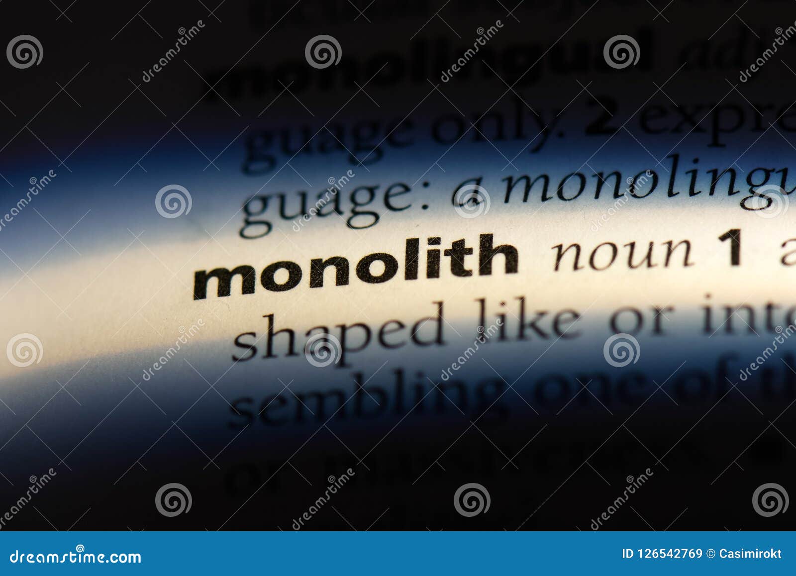 Monolith stock image. Image of book, text, macro, printed - 126542769