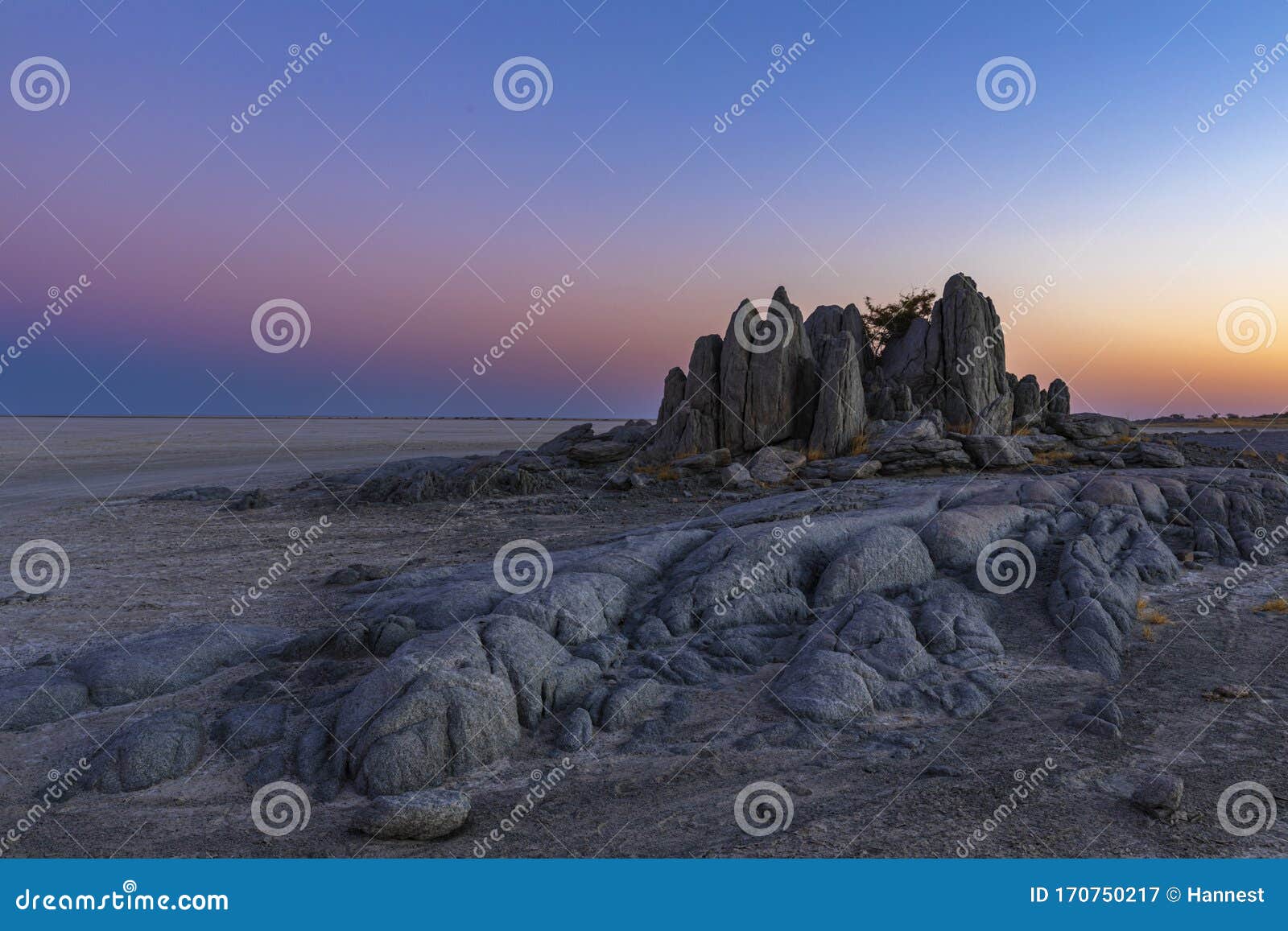 Monolith Rocks after Sunset at Kubu Island Stock Image - Image of ...
