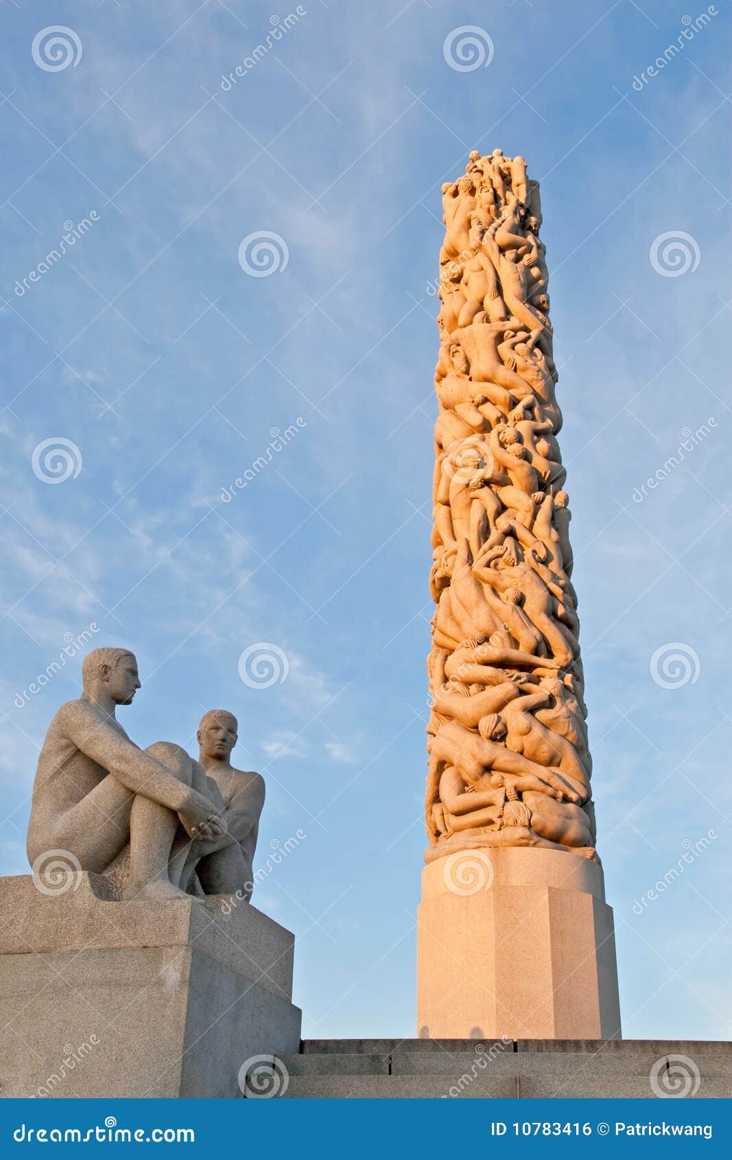 Monolith in Vigeland Park Oslo by Sunset Editorial Photo - Image of ...