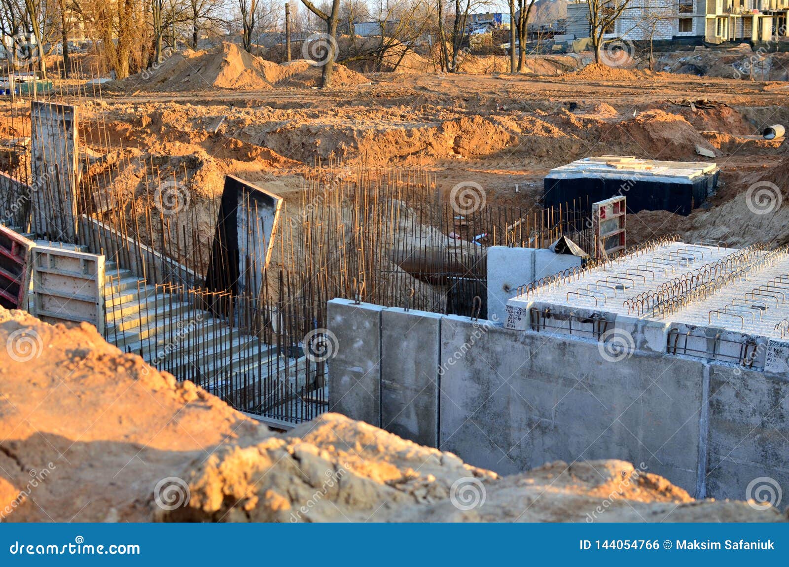 Monolithic Concrete Structure in the Foundation Pit during the ...