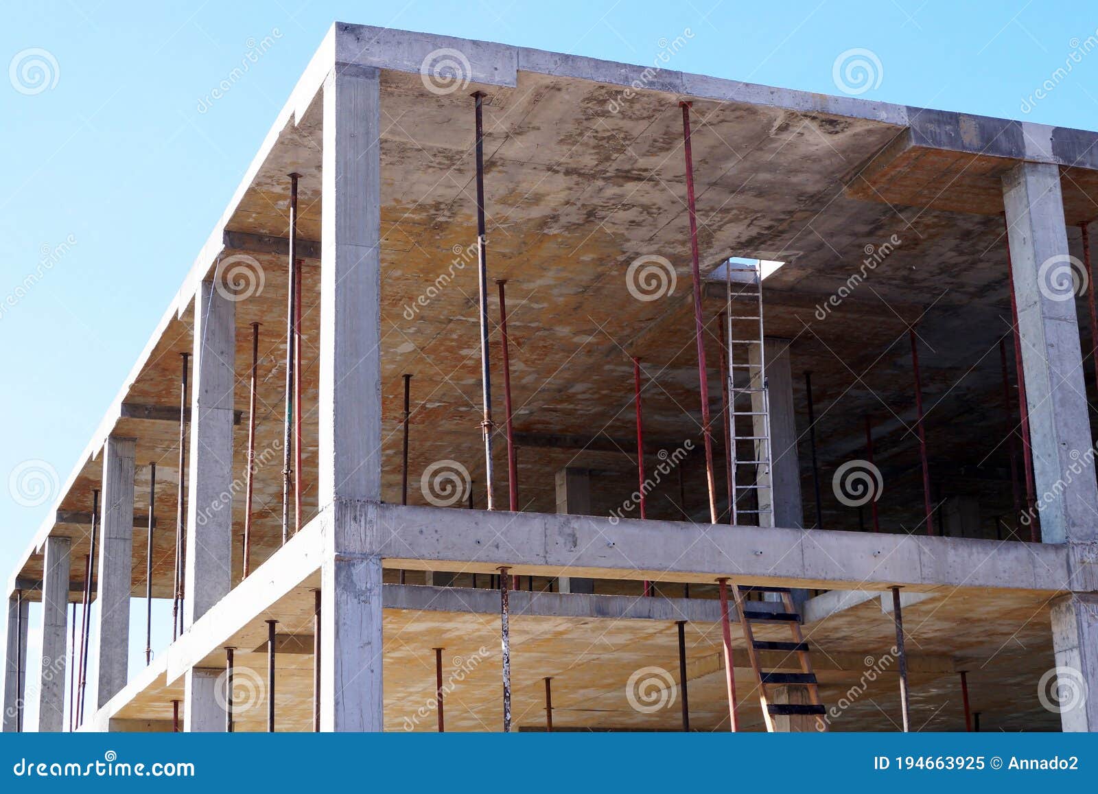 Monolithic Construction, Concrete Frame of the Building Stock Image ... Monolithic Construction, Concrete Frame of the Building Stock Image ...
