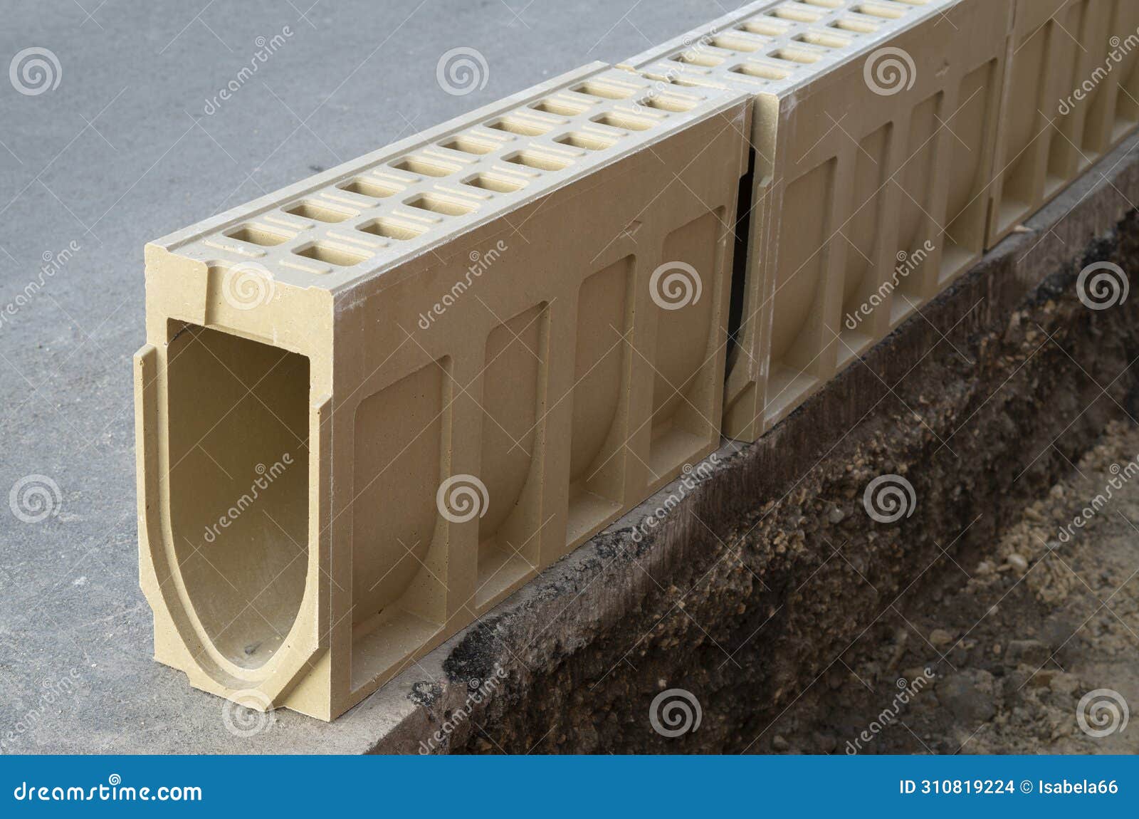 Monolithic Drainage System. Water Collection Shaft Made of Polymer ...
